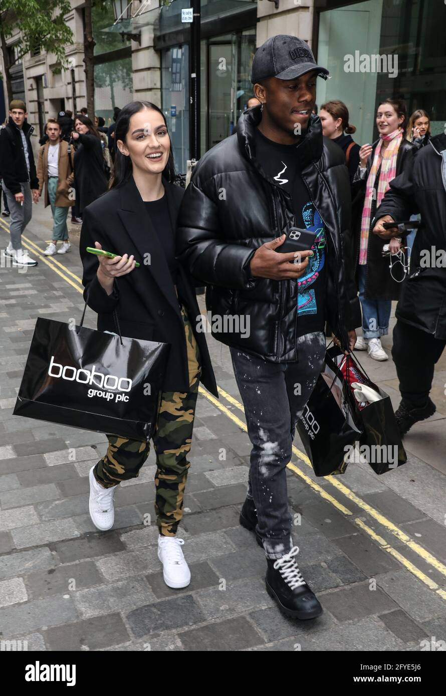London, UK. 26th May, 2021. Love Island couple Luke Trotman and ...