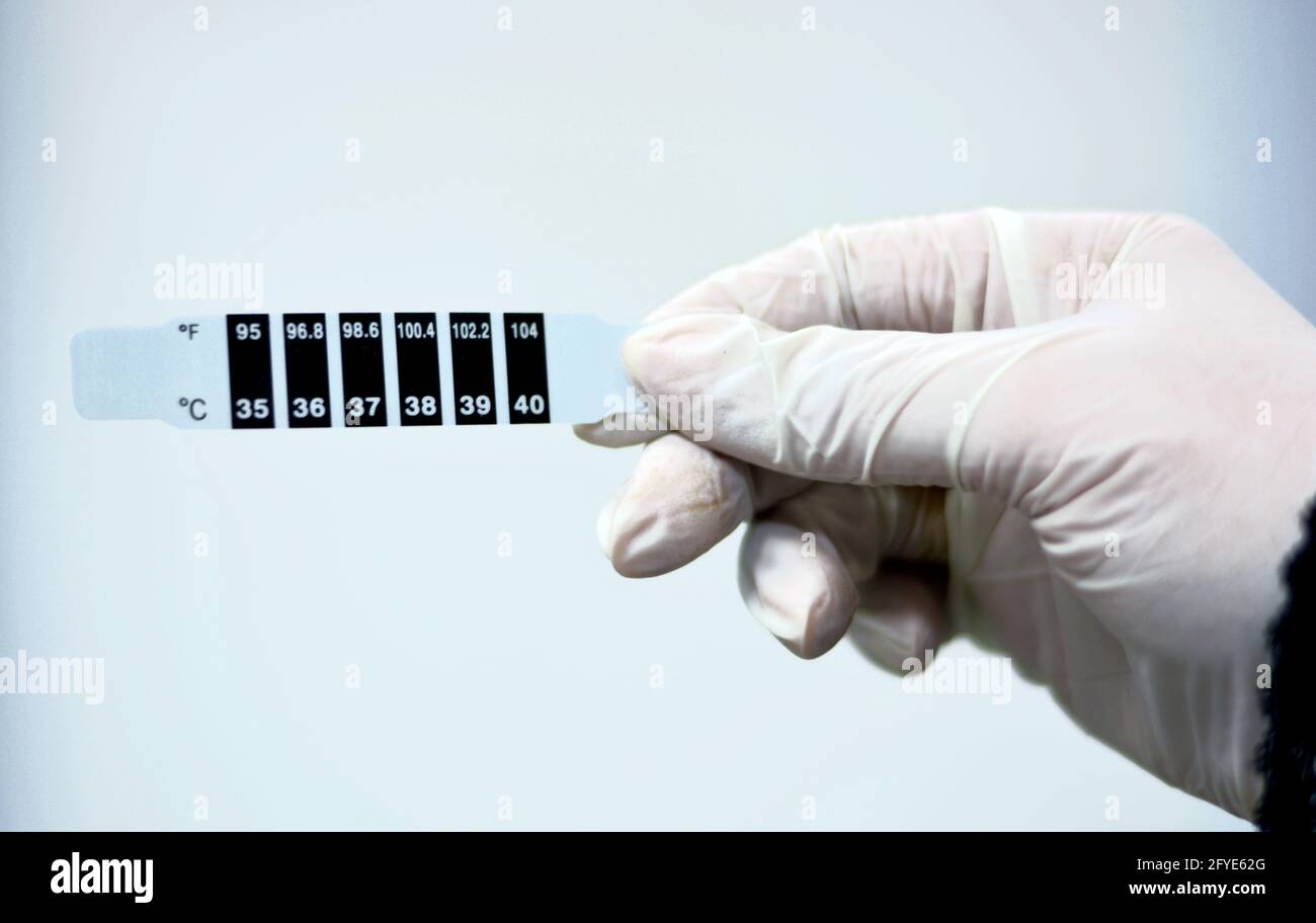 Fast Check Forehead Thermometer Strip. for Home or School. Reusable ...