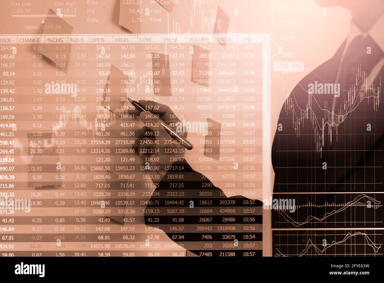 Stock market or forex trading graph and candlestick chart suitable for ...