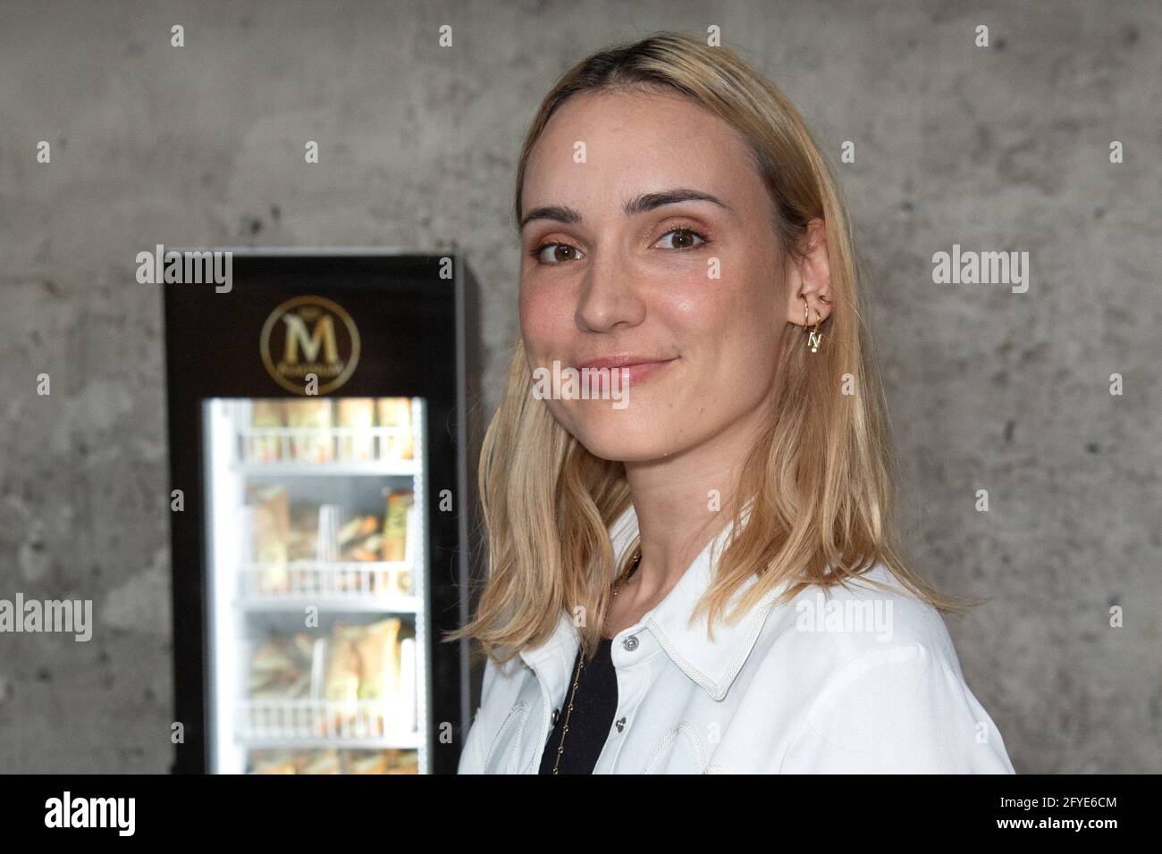 Natoo attending the 'Gims x Magnum' ice cream launch at the Espace ...