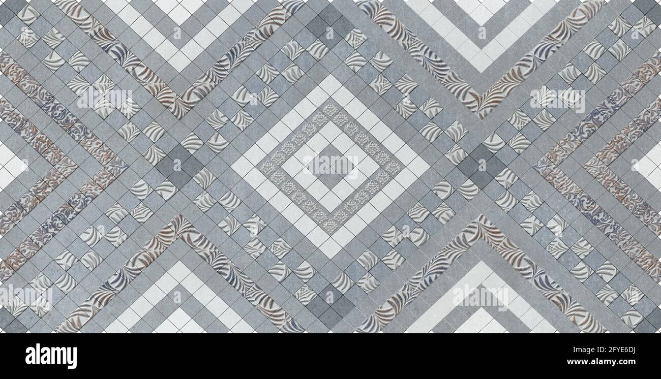 grey color base multi color triangle pattern design for wall tiles and ...