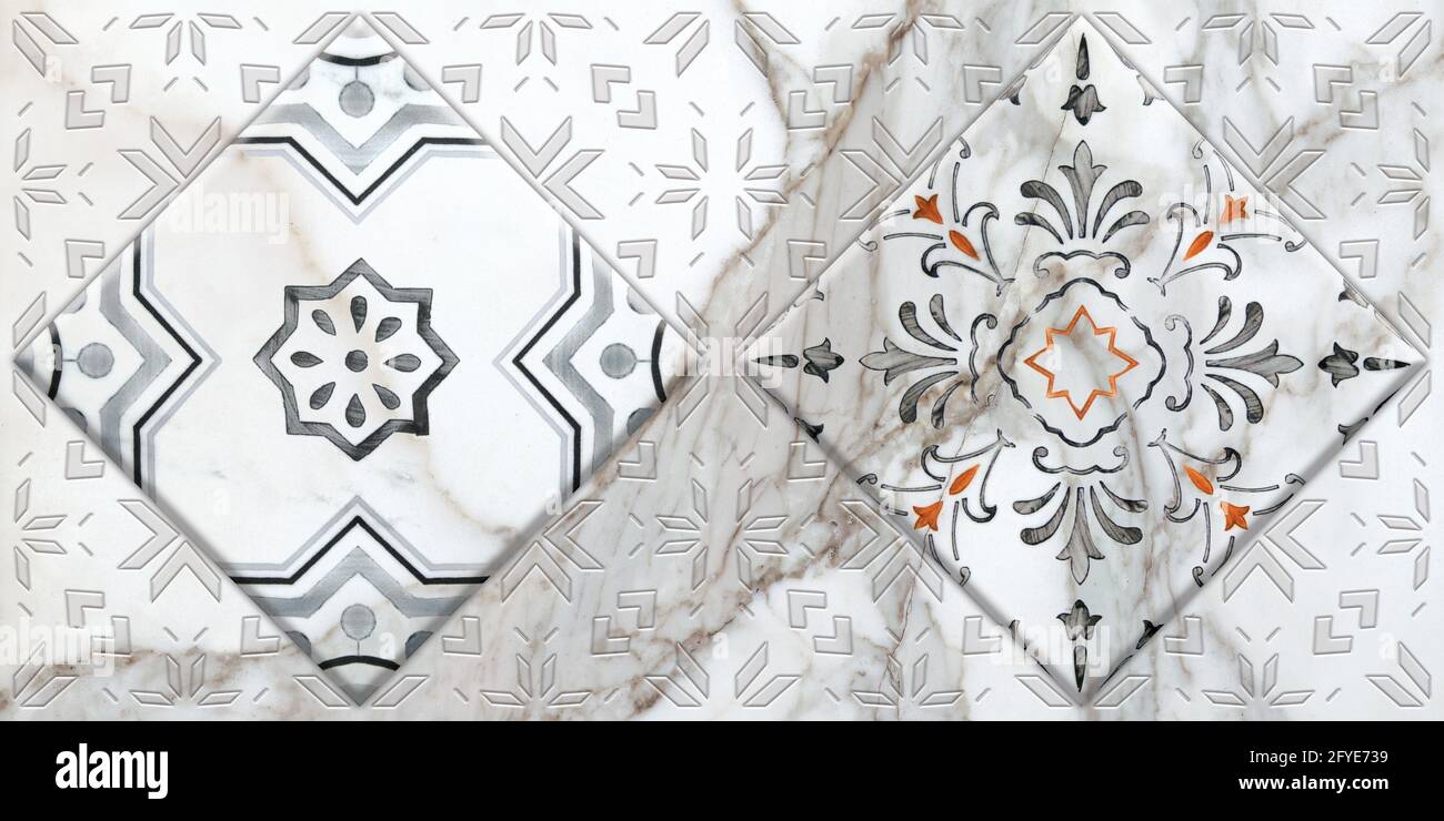 Rhombus shape Geometric design pattern illustration image use for wall ...