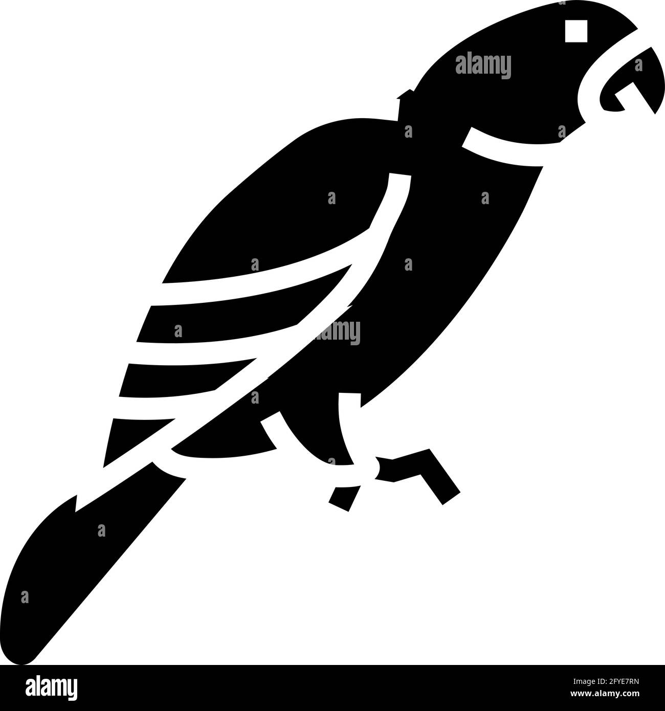 parrot bird pet glyph icon vector illustration Stock Vector Image & Art ...