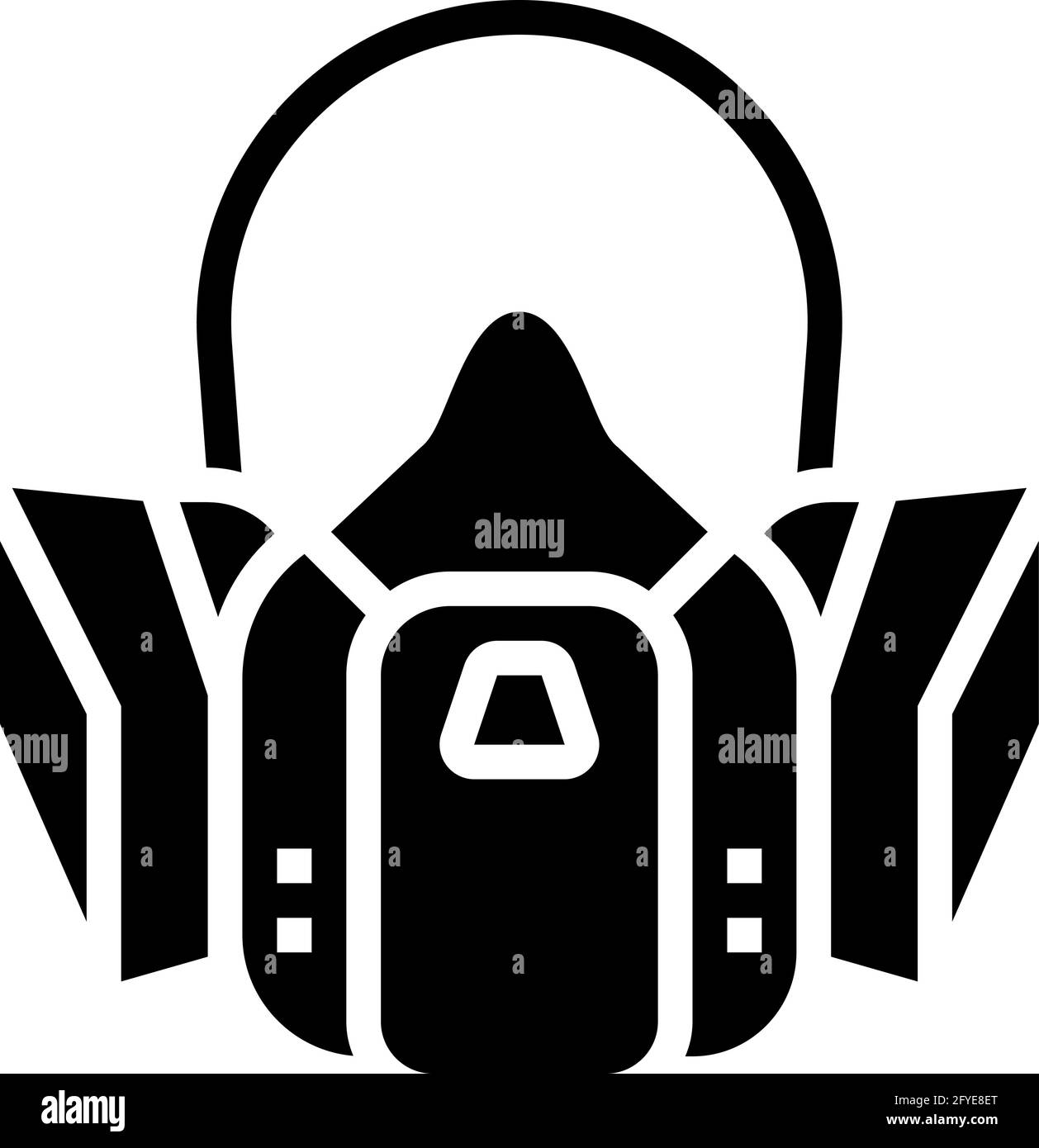 Respirator protection from smoke glyph hi-res stock photography and ...