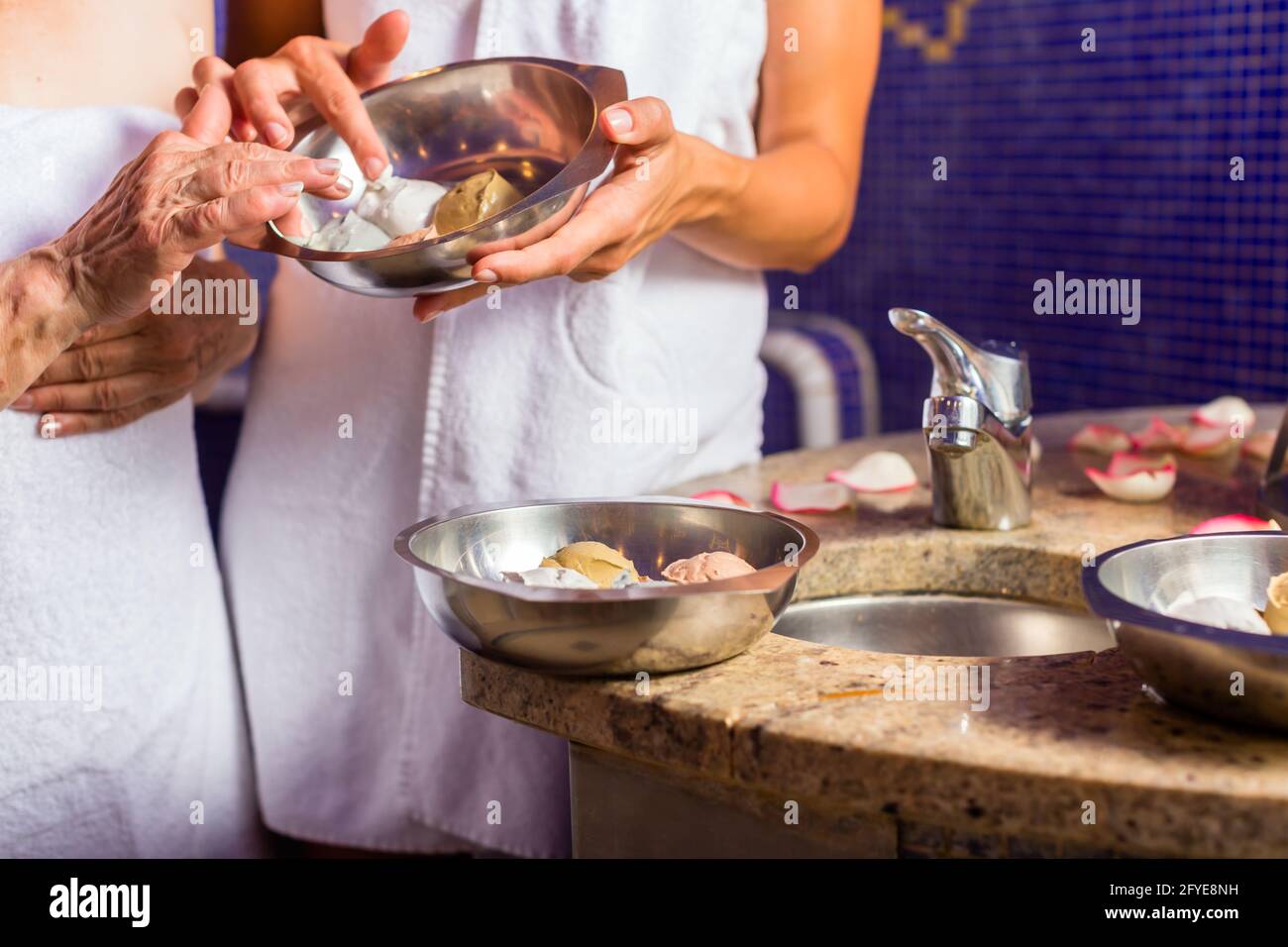 Woman in mud bath hi-res stock photography and images - Alamy