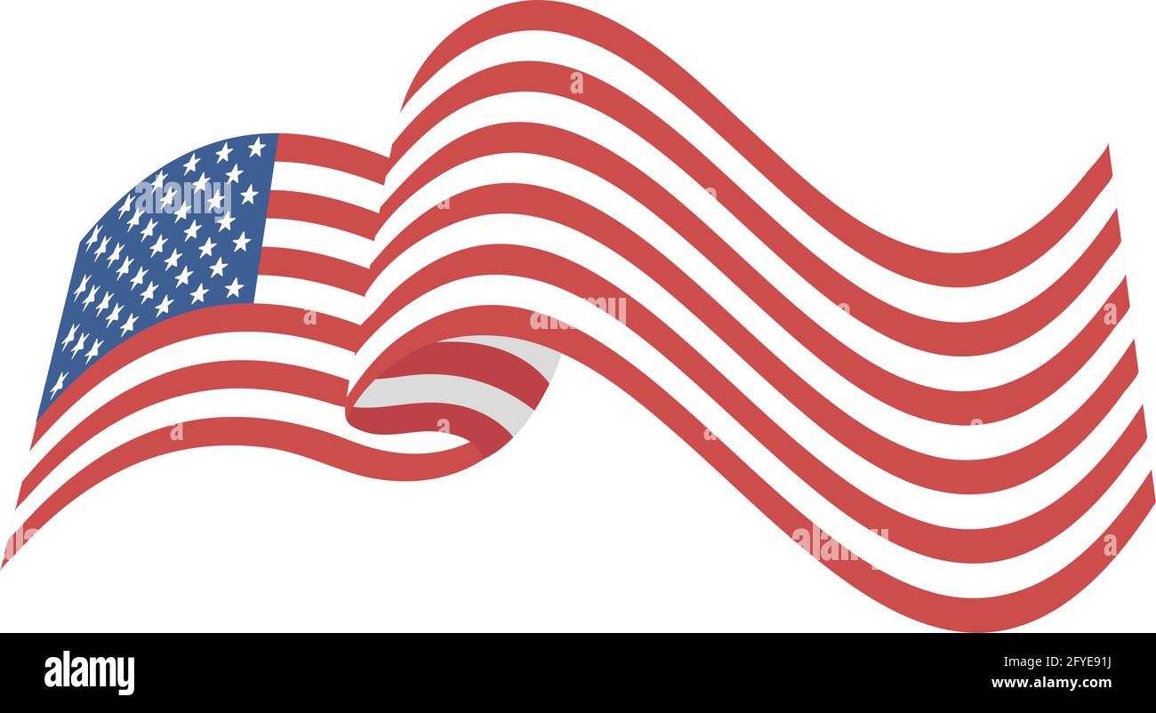 american flag wave Stock Vector Image & Art - Alamy