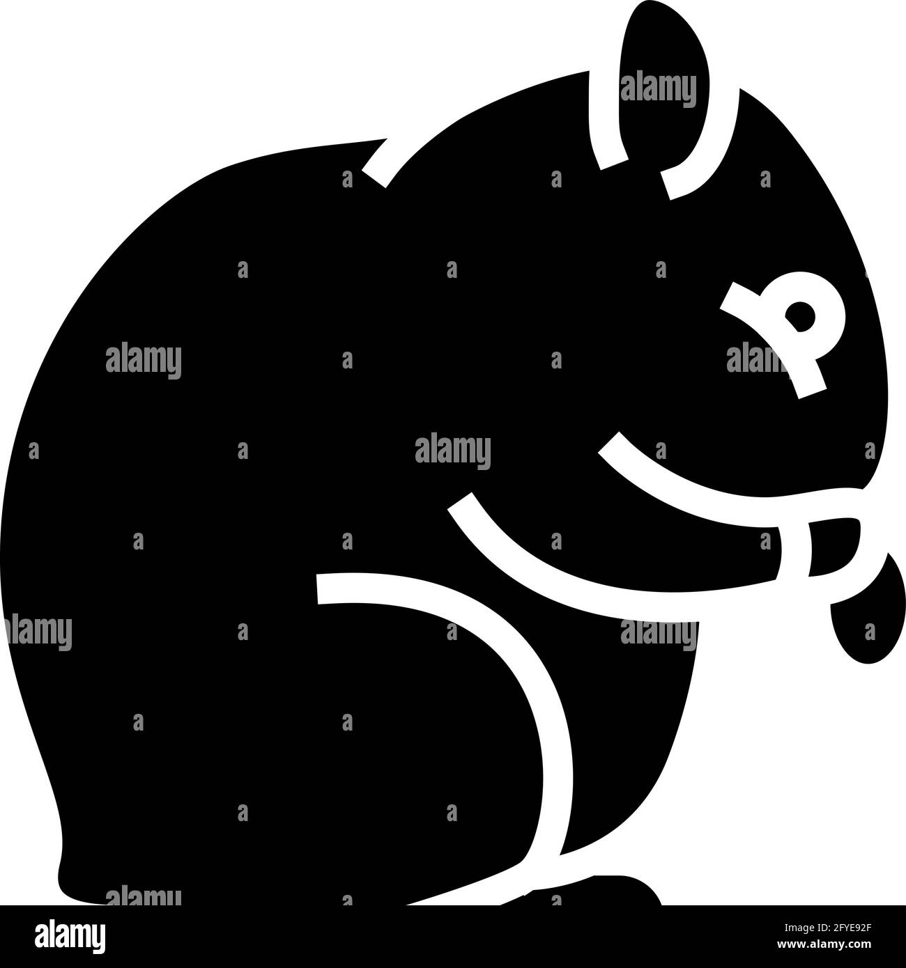 Guinea pig pet glyph icon Stock Vector Images - Alamy