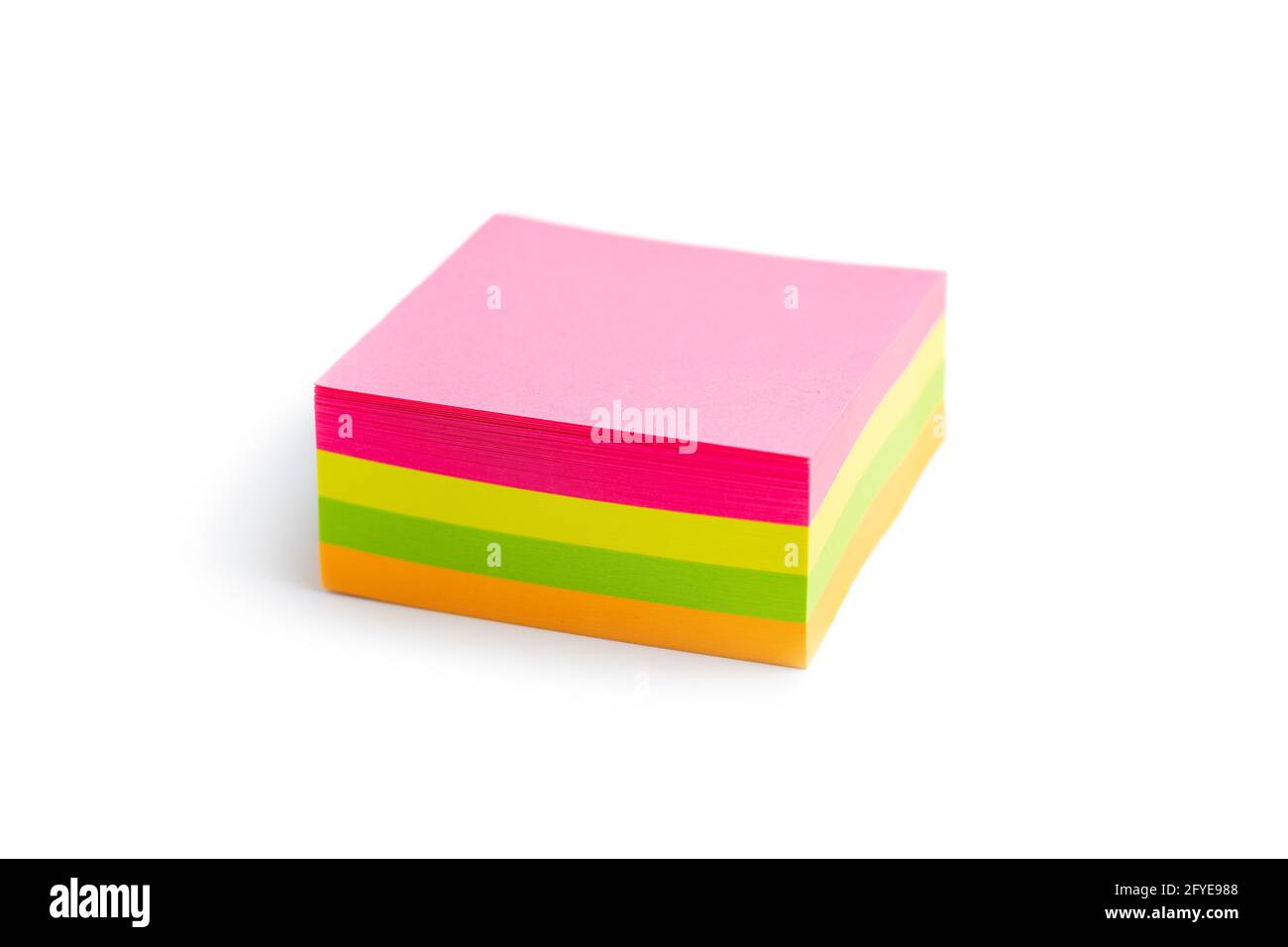 Blank sticky paper notepad isolated on white background Stock Photo - Alamy