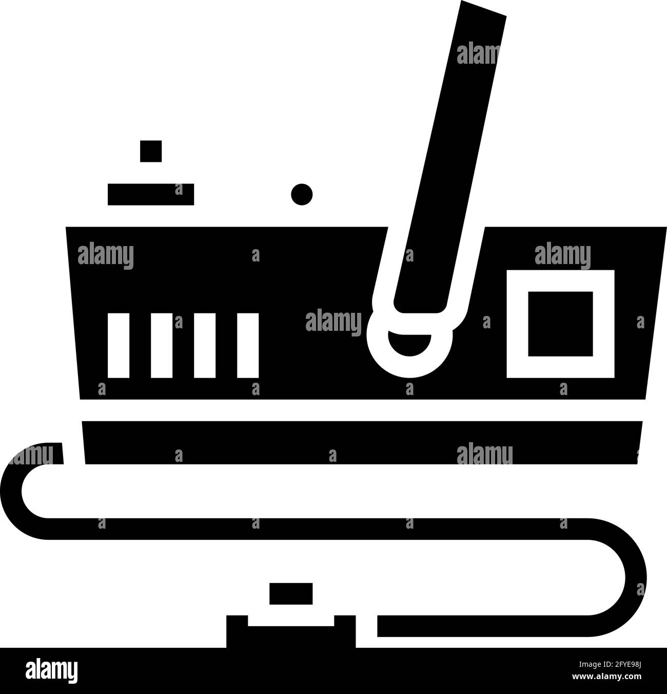 generator smoke glyph icon vector illustration Stock Vector Image & Art ...