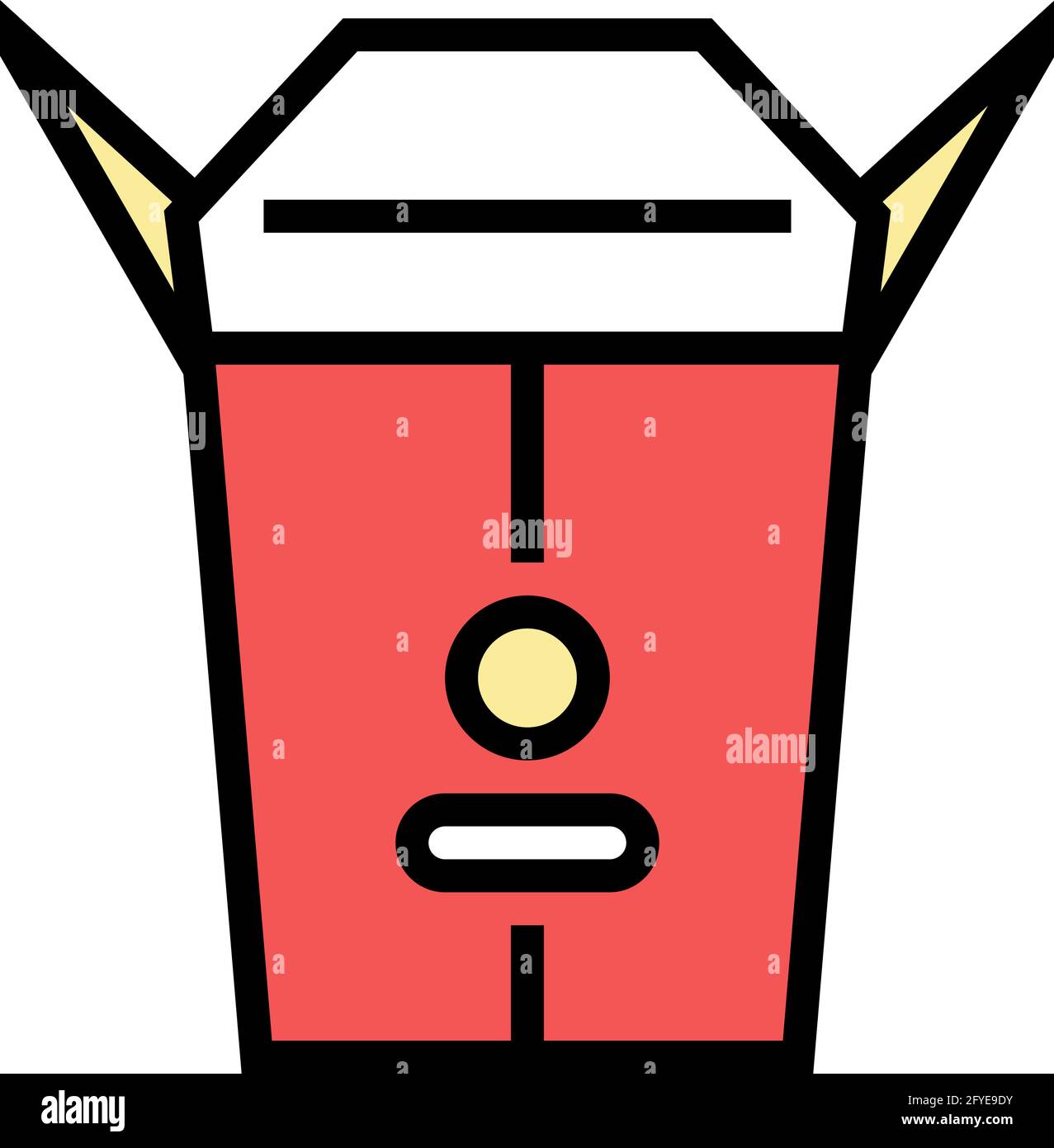 takeaway food box color icon vector illustration Stock Vector Image ...