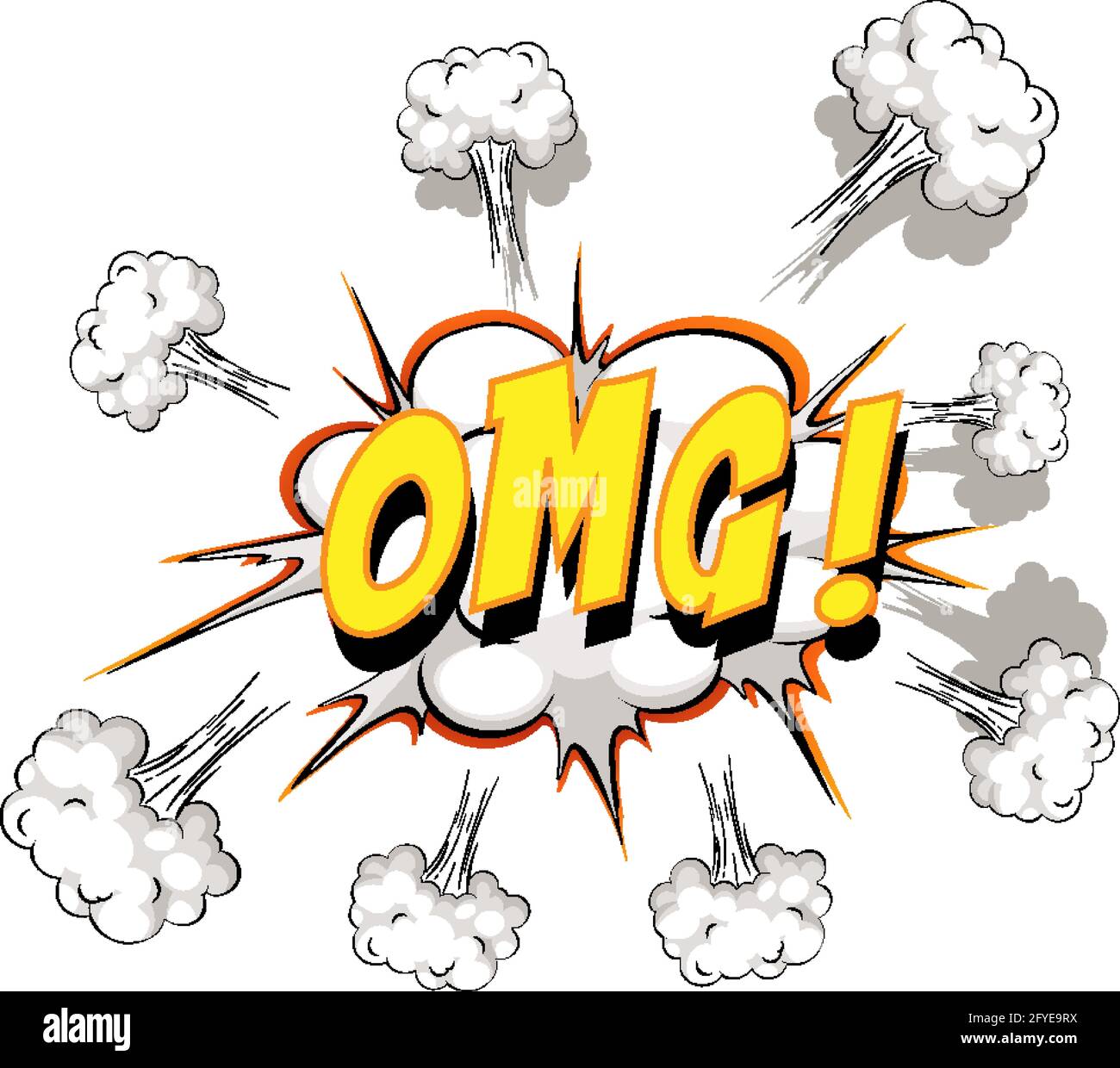 Comic speech bubble with omg text illustration Stock Vector Image & Art ...