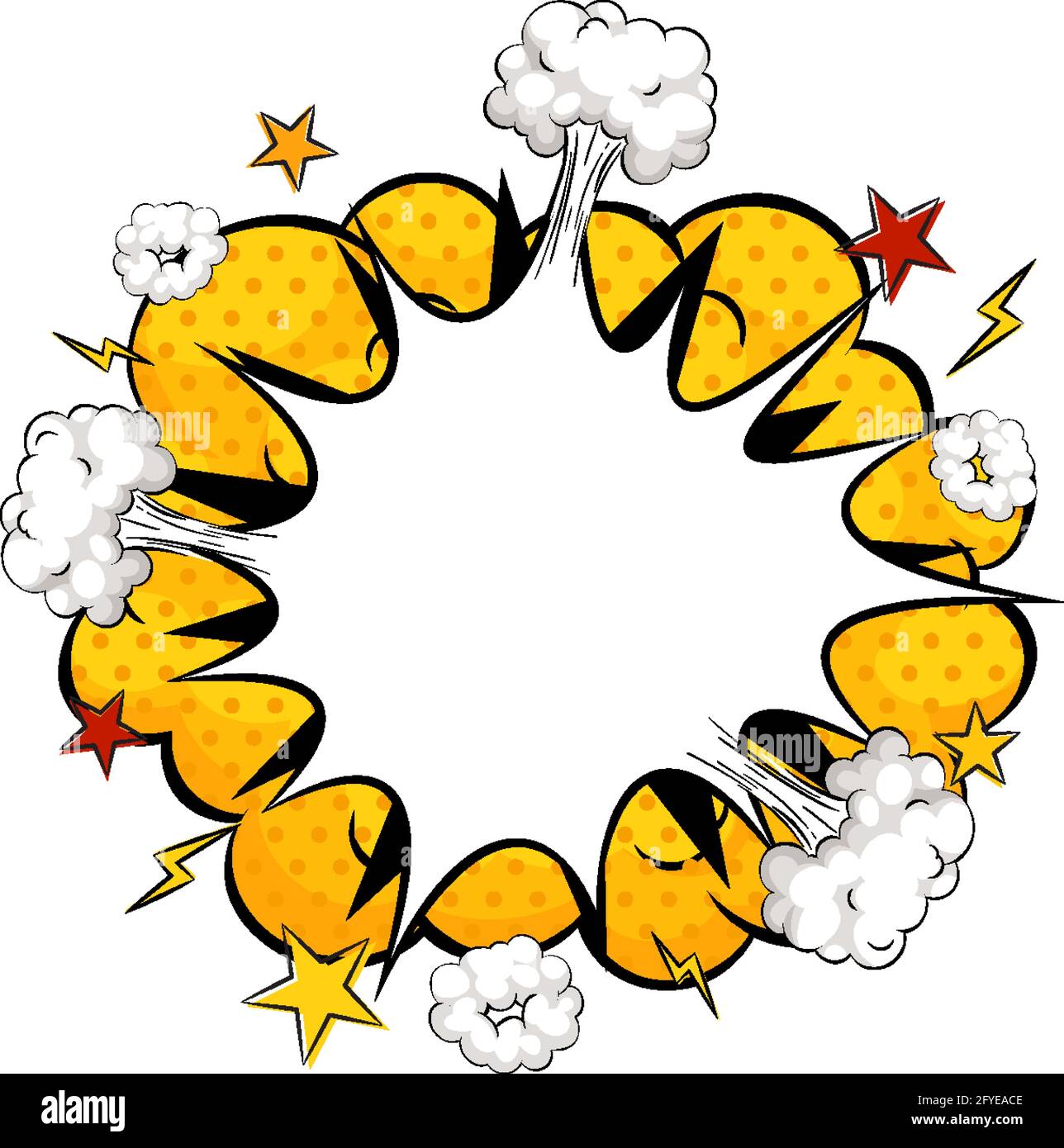 Blank boom comic speech bubble on white background illustration Stock Vector Image & Art - Alamy