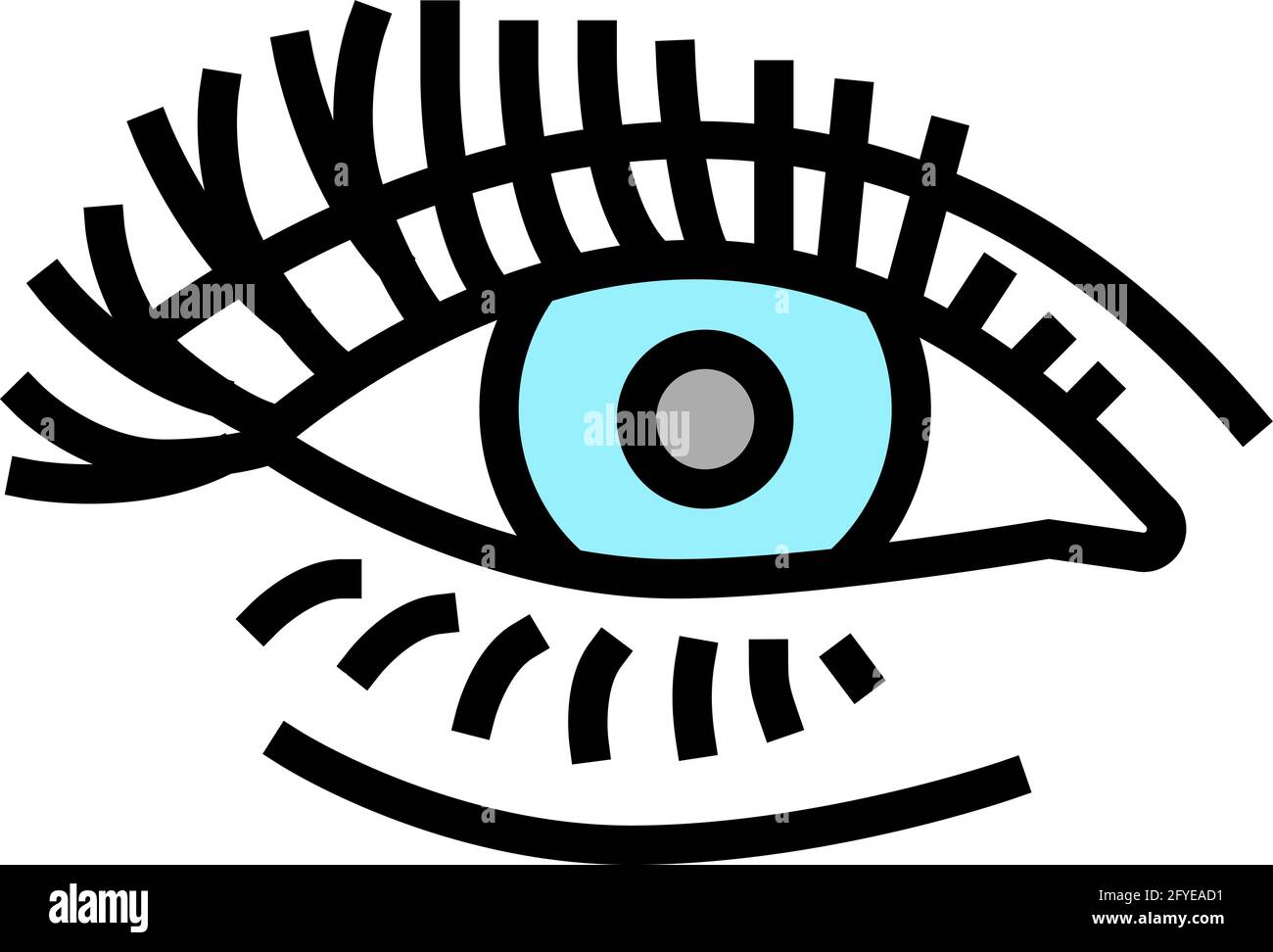 false eyelashes color icon vector illustration Stock Vector Image & Art ...
