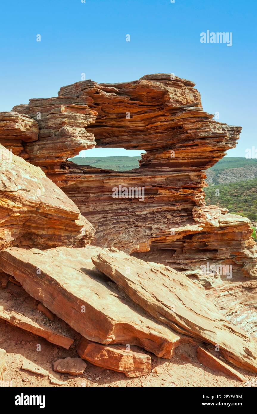 Nature's Window, Kalbarri NP, WA, Australia Stock Photo - Alamy