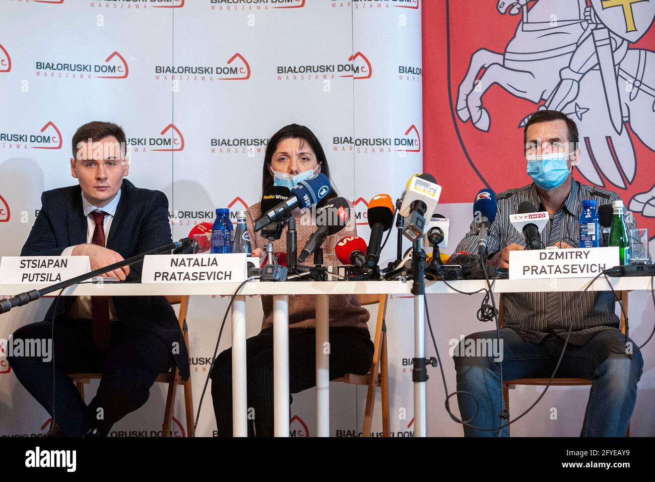 The parents of detained Belarusian journalist Roman Protasevich ...