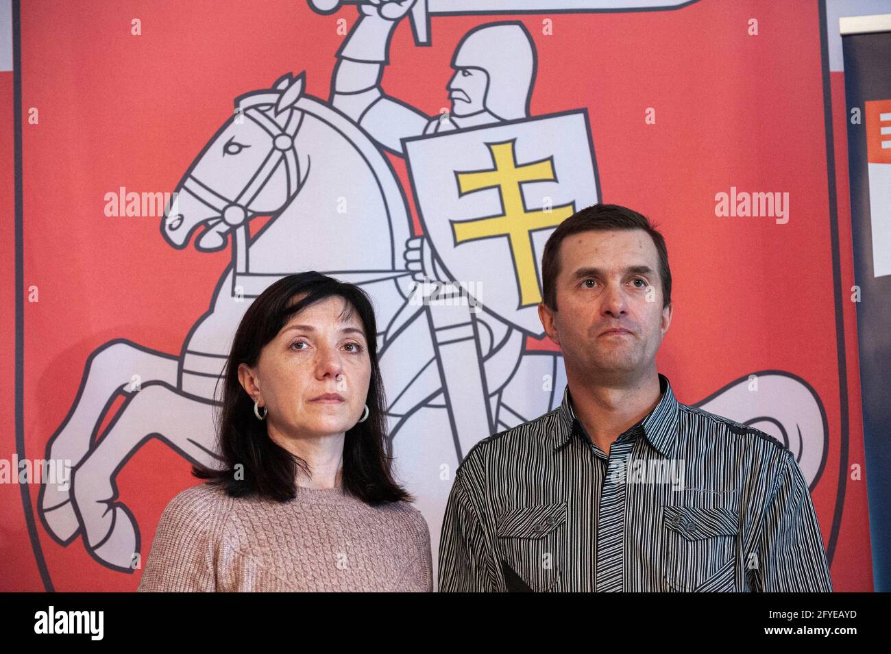 The parents of detained Belarusian journalist Roman Protasevich ...