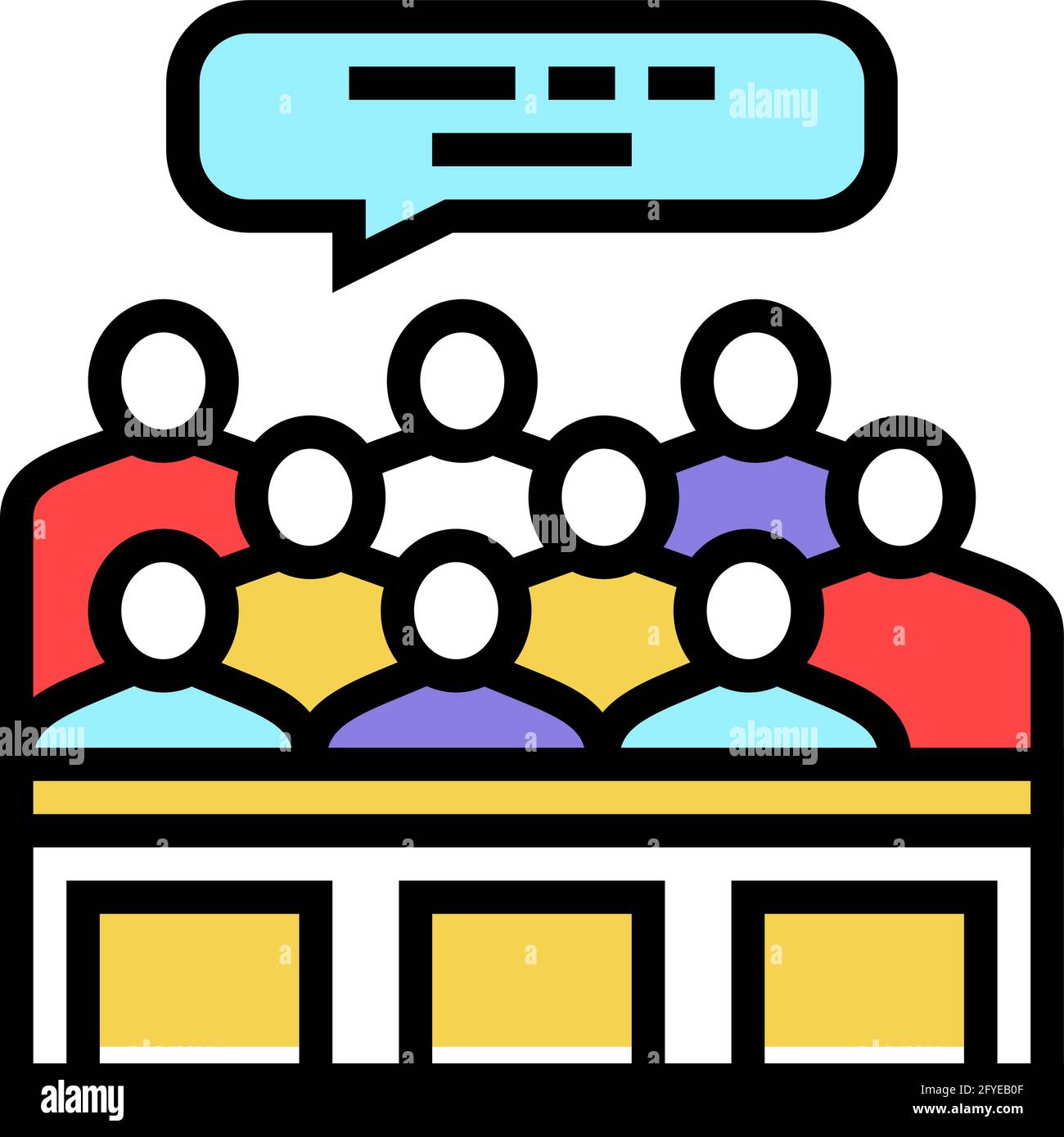 trial jury color icon vector illustration Stock Vector Image & Art - Alamy