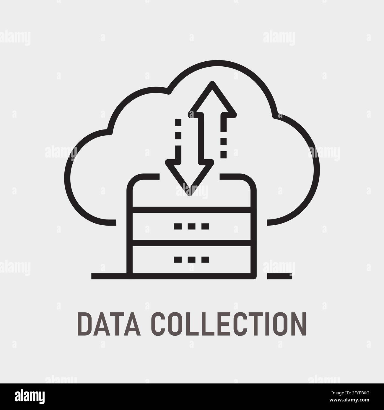 Data collection icon. Vector illustration isolated on white Stock ...