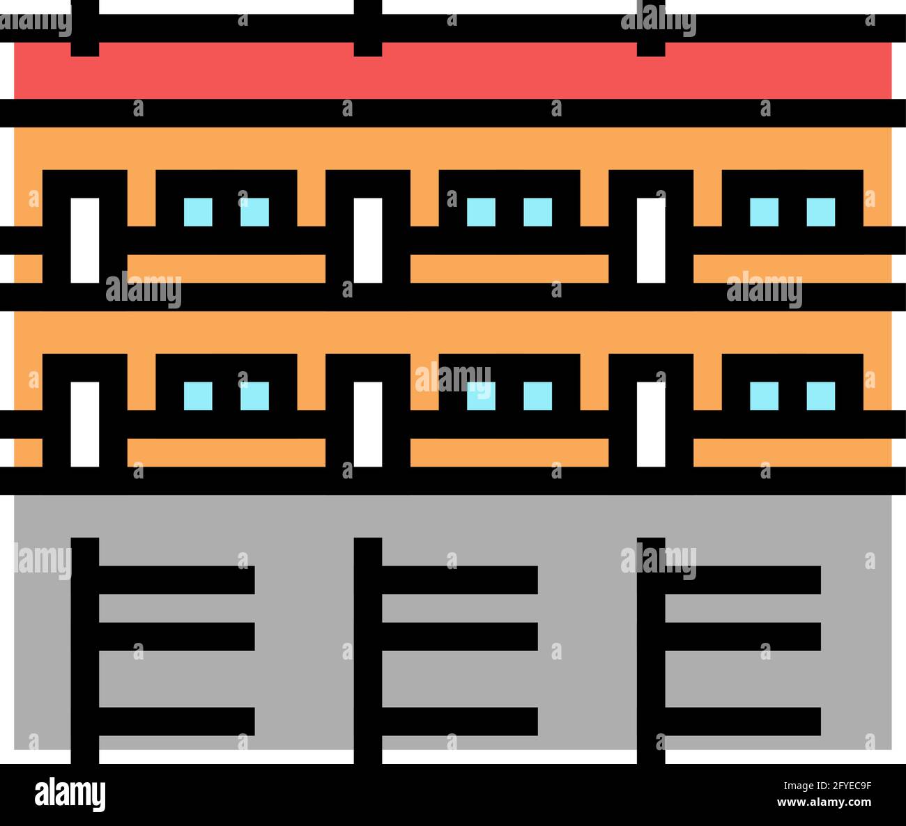building motel color icon vector illustration Stock Vector Image & Art ...