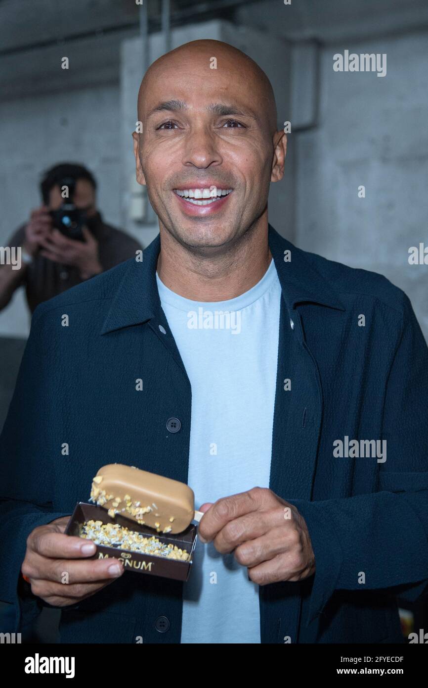 Eric Judor attending the 'Gims x Magnum' ice cream launch at the Espace ...