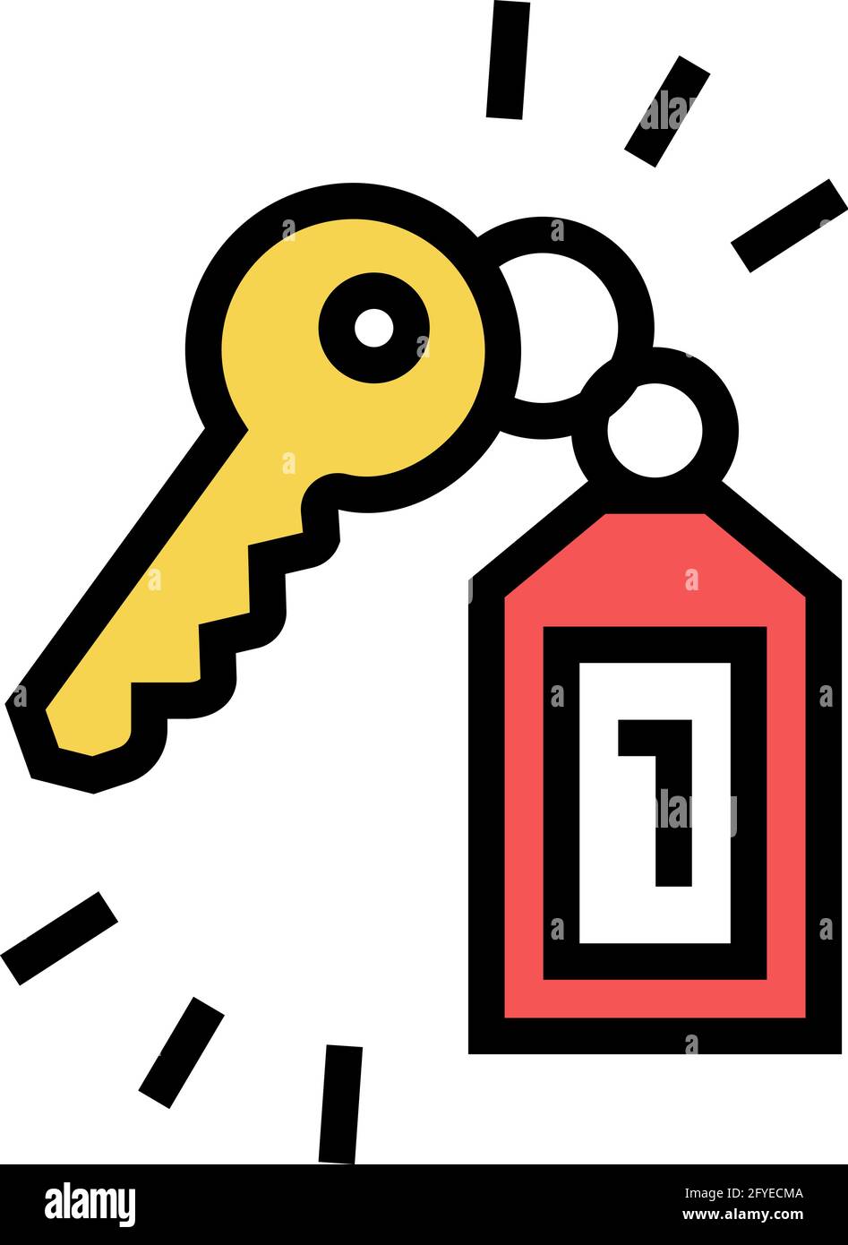 key of apartment motel color icon vector illustration Stock Vector ...