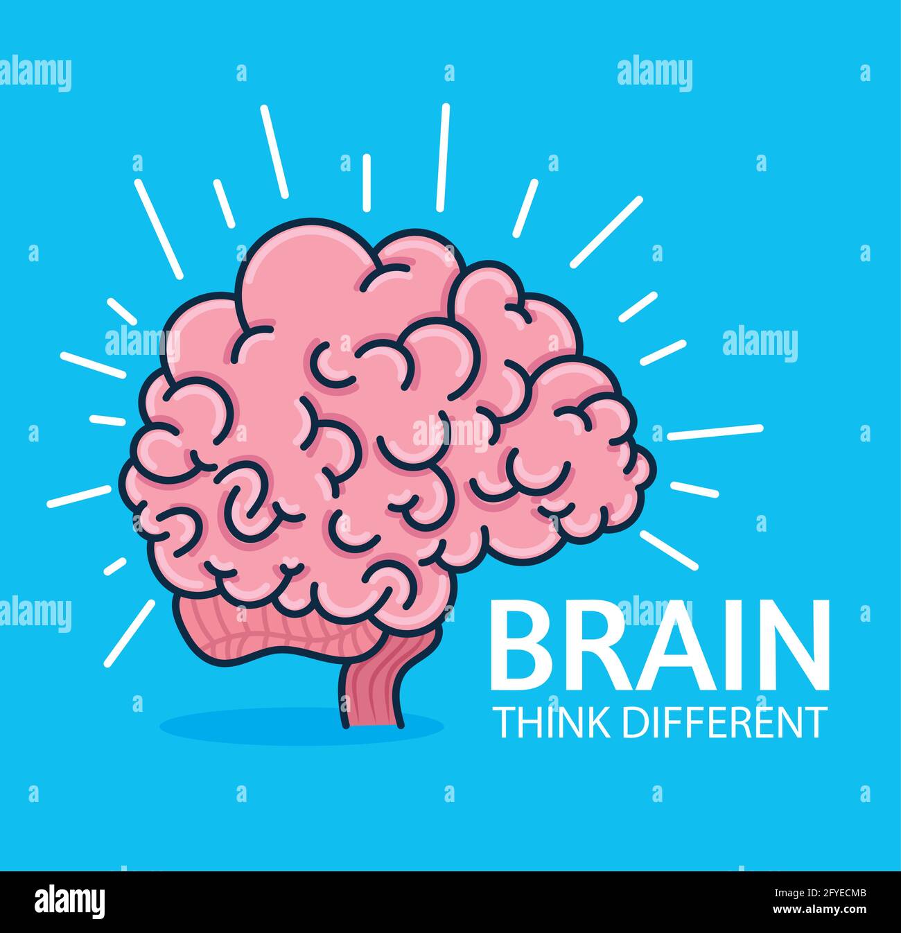brain think different Stock Vector Image & Art - Alamy