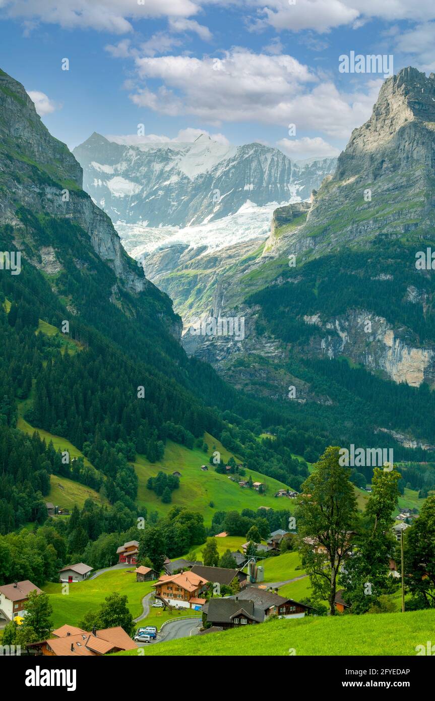 View from Grindelwald, Switzerland Stock Photo - Alamy