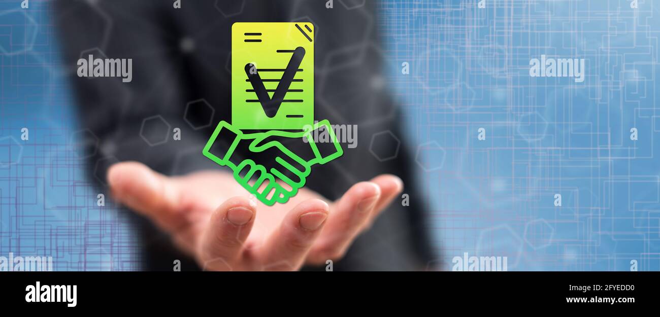 Deal concept above hand hi-res stock photography and images - Alamy