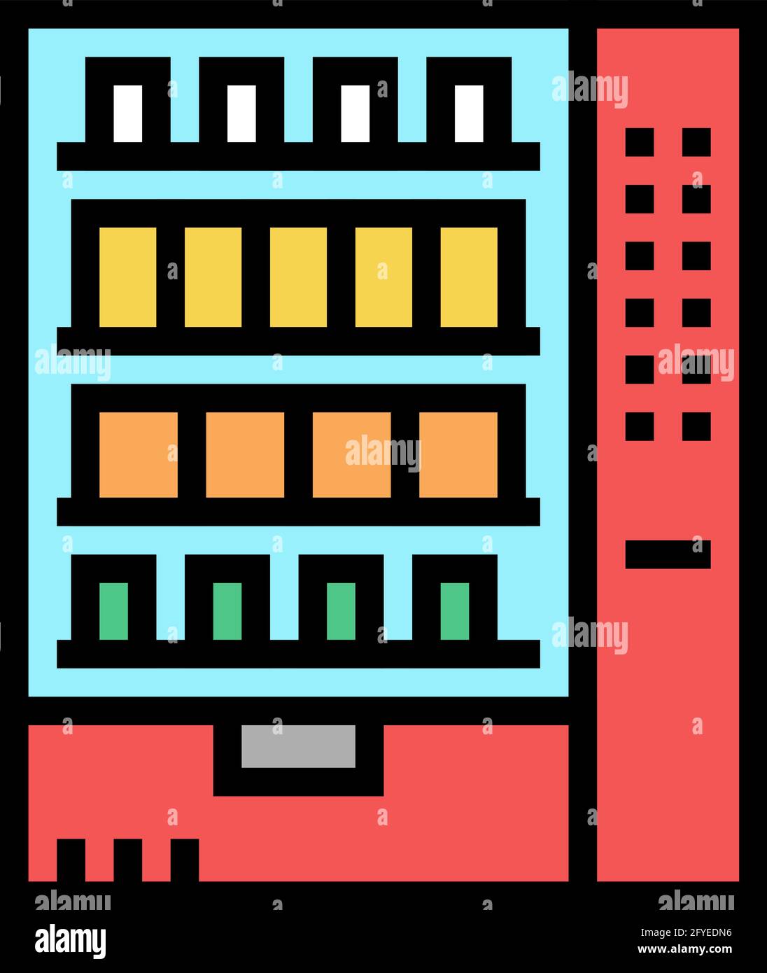 snack vending machine motel color icon vector illustration Stock Vector ...