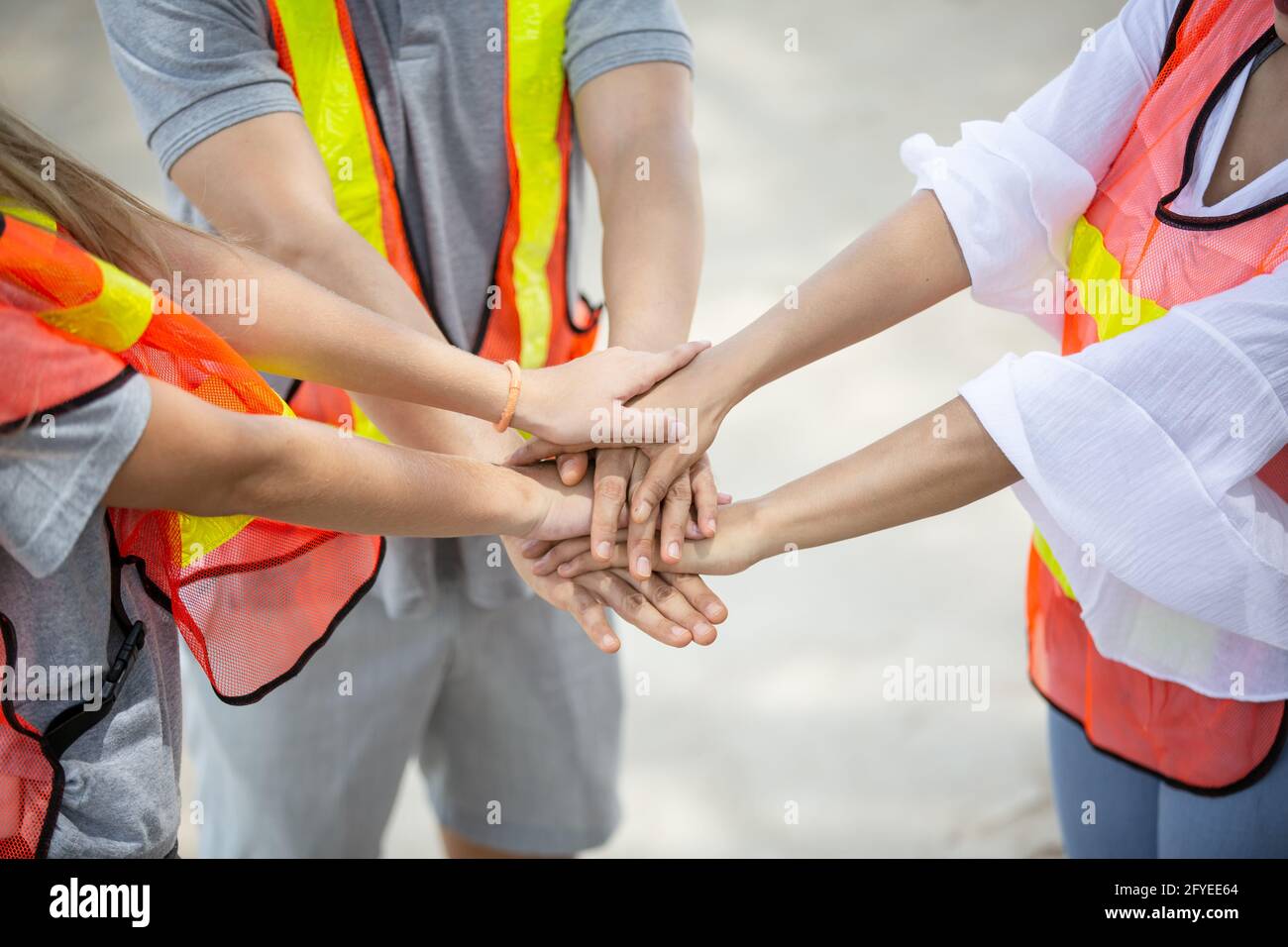 Teamwork Togetherness Unity Varation Support Concept Stock Photo - Alamy