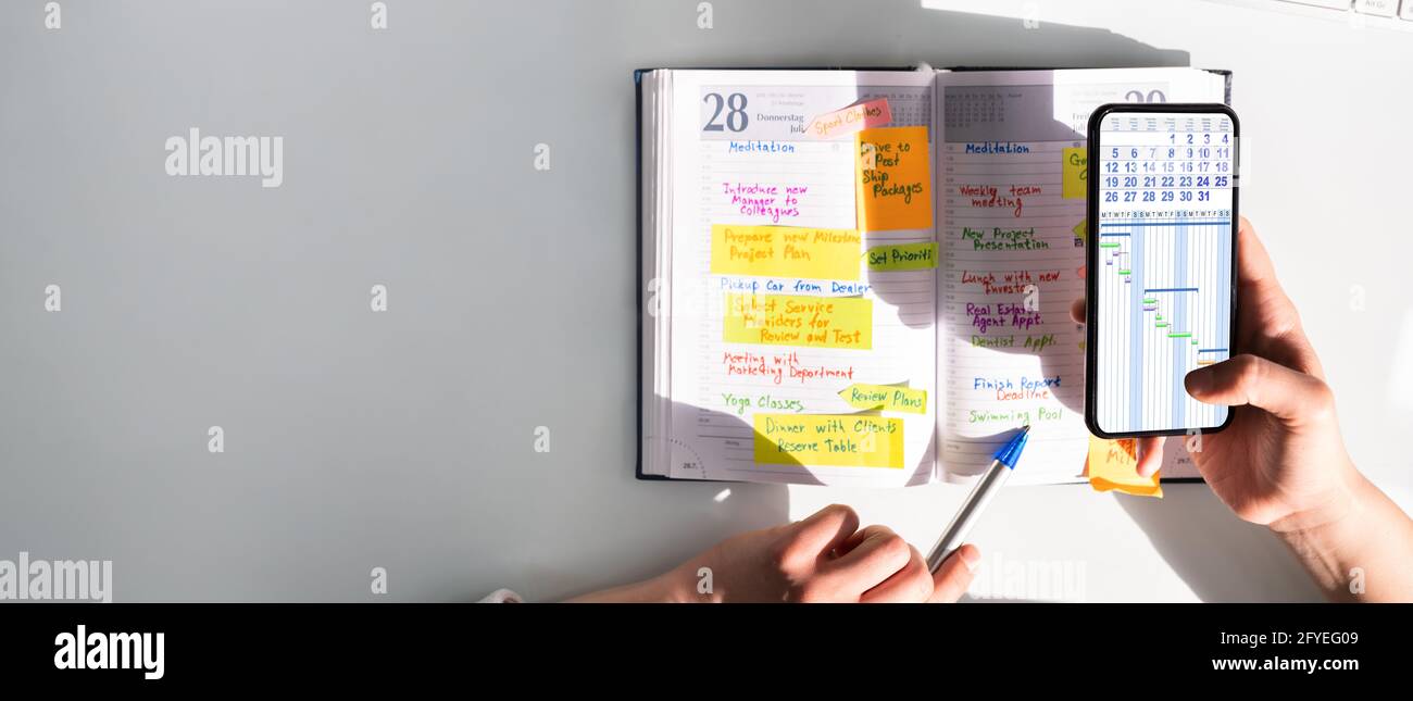 Schedule diary calendar hi-res stock photography and images - Alamy