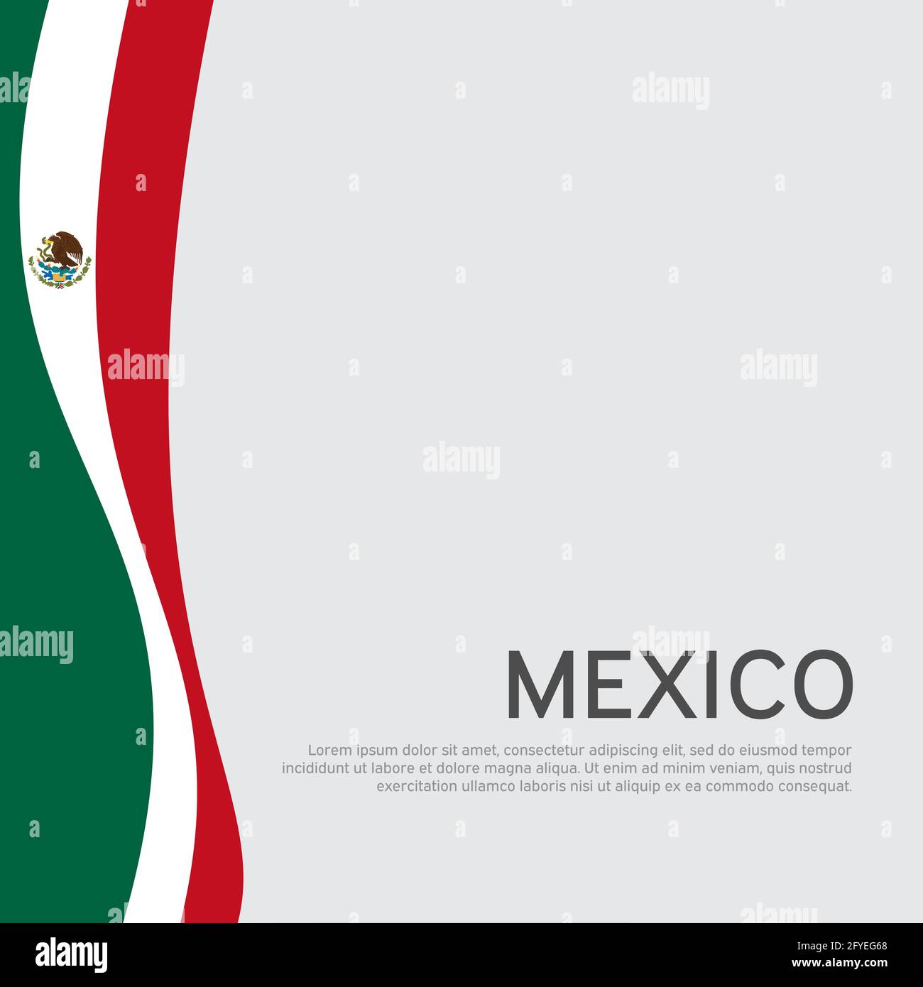Abstract waving mexico flag. Creative background in mexico flag colors ...