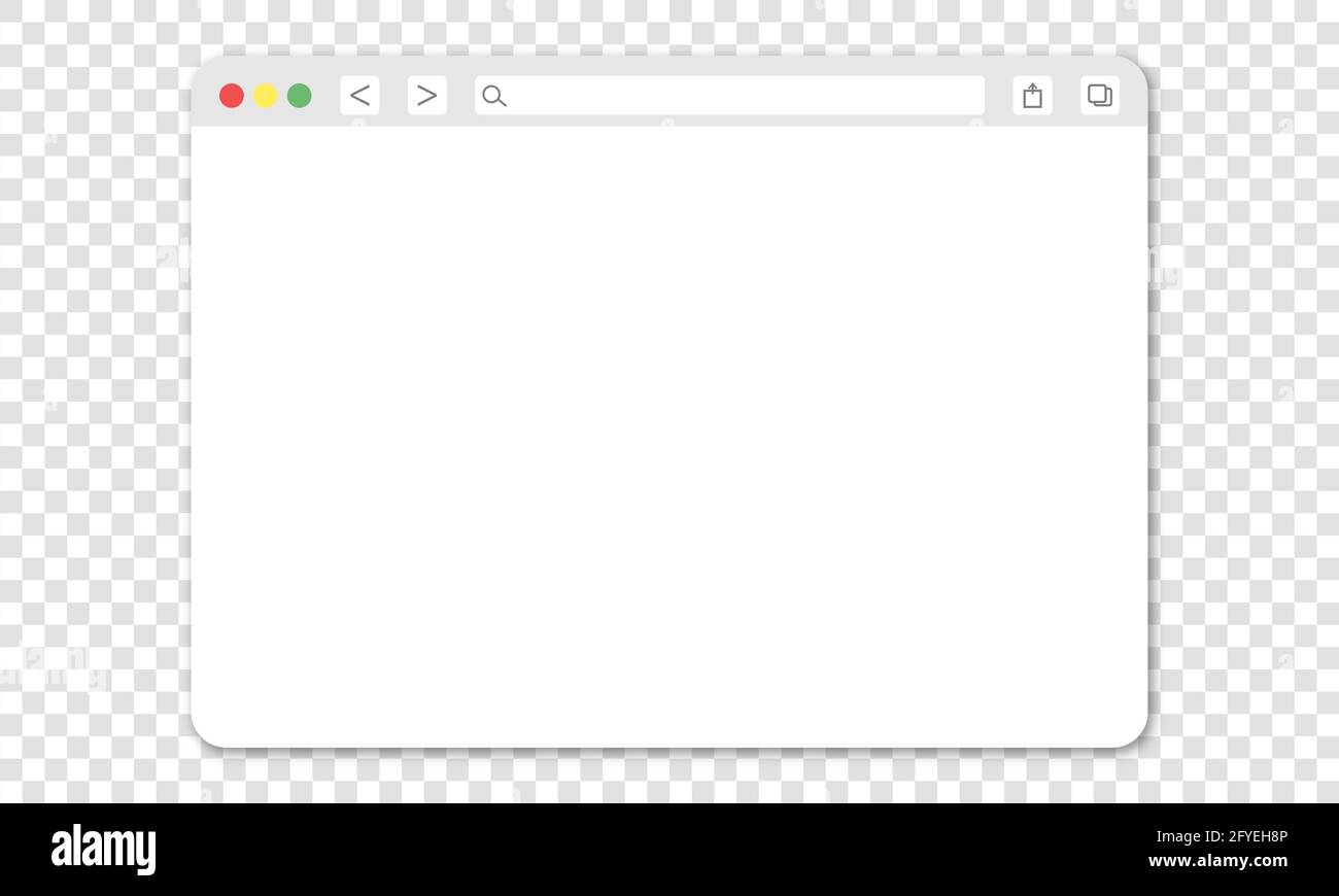 Realistic blank browser window with shadow. Design template isolated on ... Realistic blank browser window with shadow. Design template isolated on ...