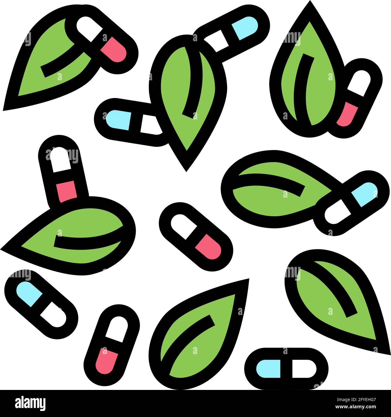 natural drugs phytotherapy color icon vector illustration Stock Vector ...