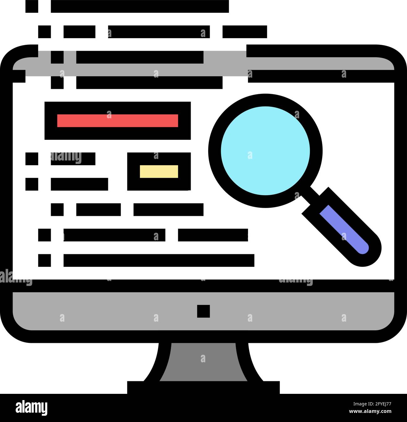data checking color icon vector illustration Stock Vector Image & Art ...