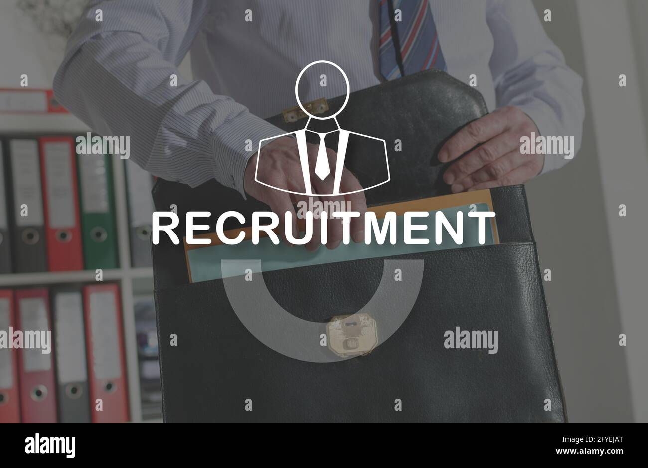 Recruitment concept illustrated by a picture on background Stock Photo ...