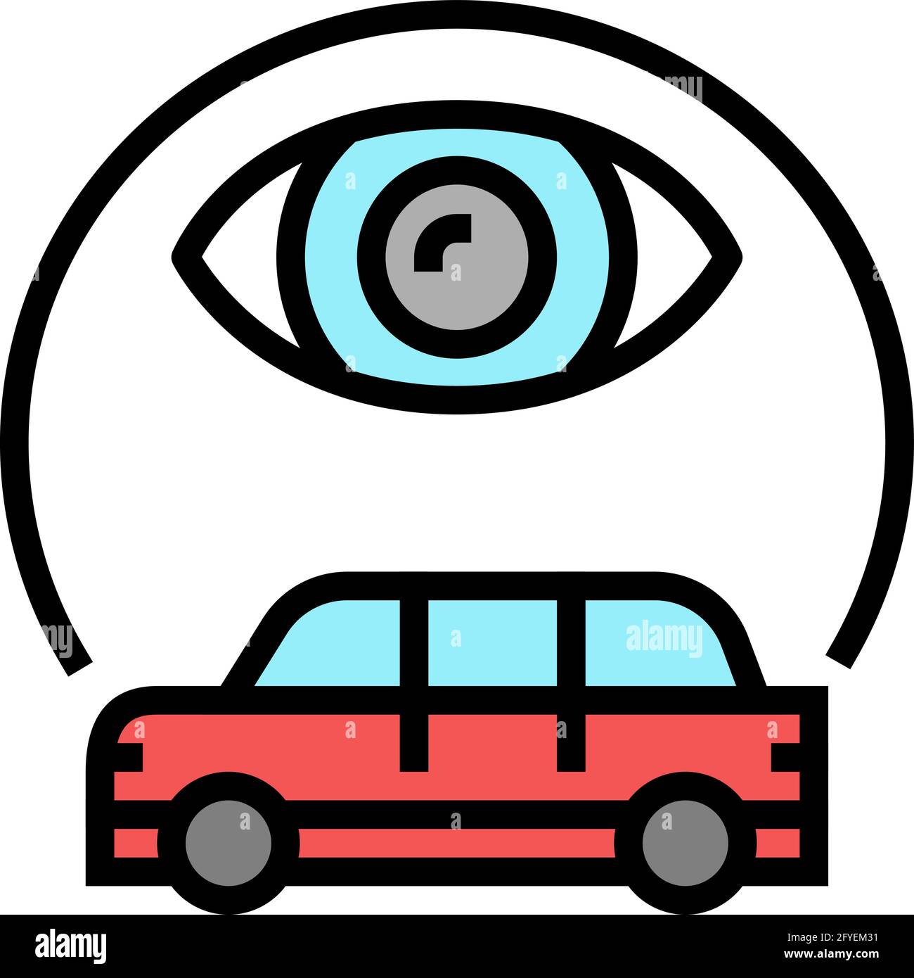 vehicle tracking color icon vector illustration Stock Vector Image ...