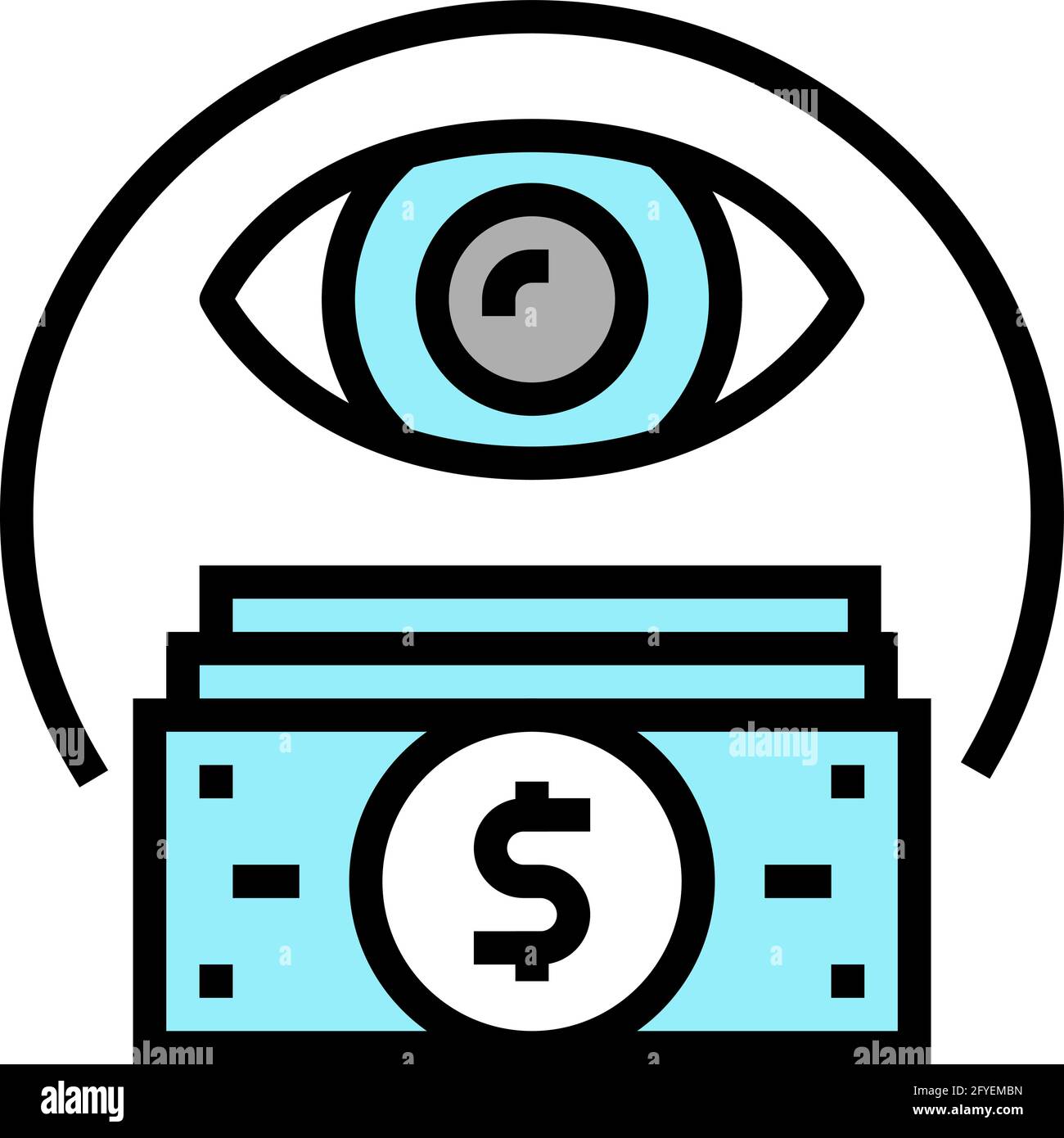 money tracking color icon vector illustration Stock Vector Image & Art ...