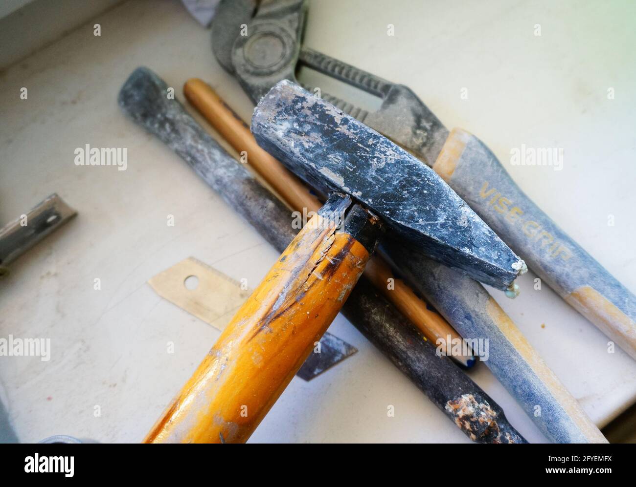 Hammer and other tools hi-res stock photography and images - Alamy