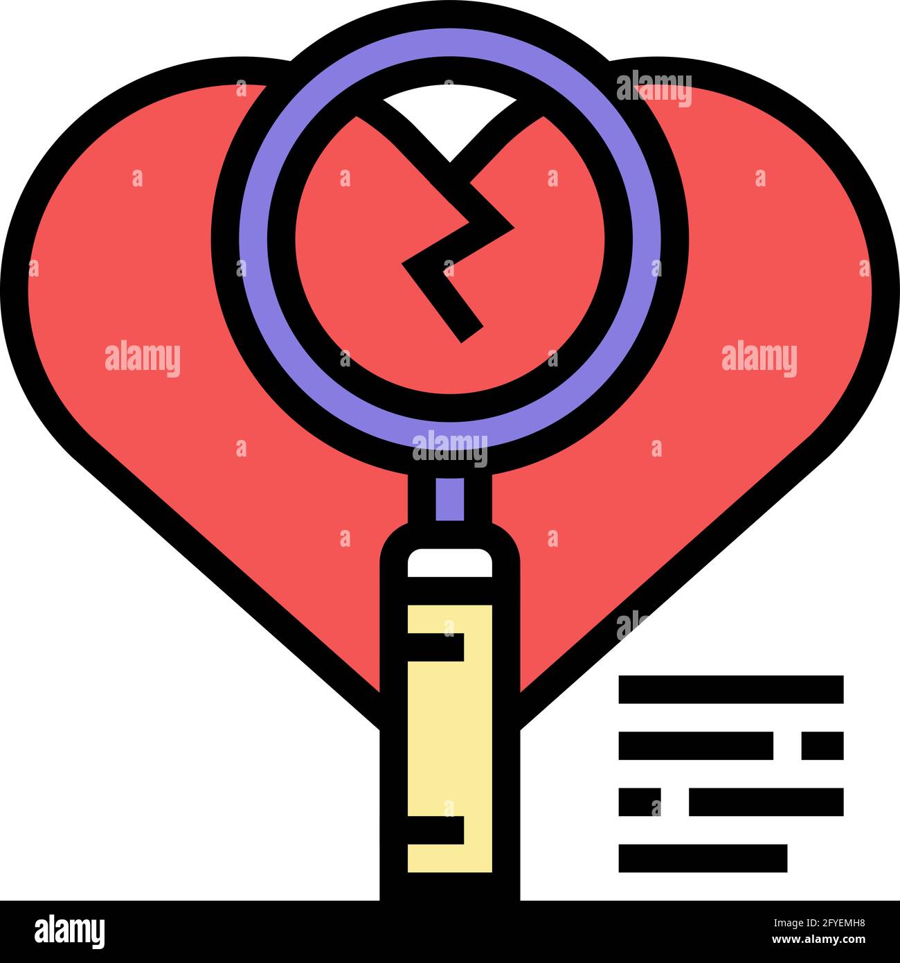 investigation of infidelity color icon vector illustration Stock Vector ...