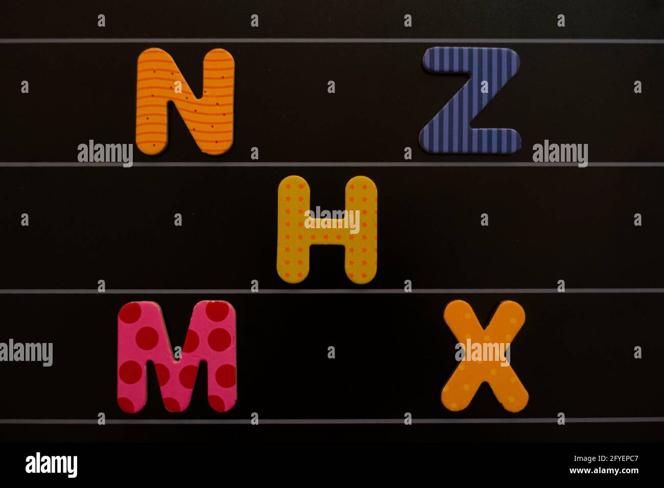 Alphabet cards on wall hi-res stock photography and images - Alamy