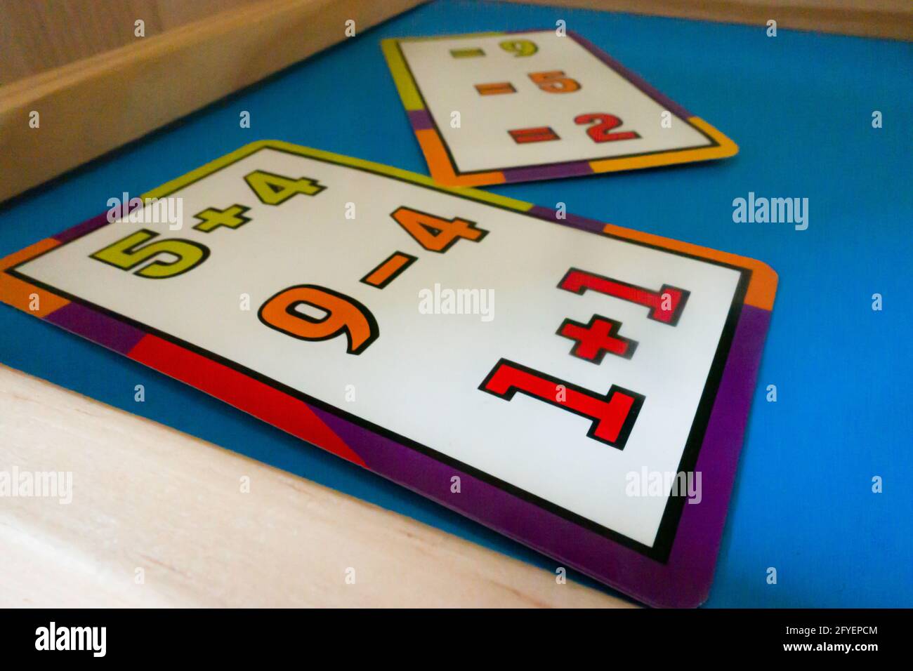 colorful cards on a board Stock Photo - Alamy