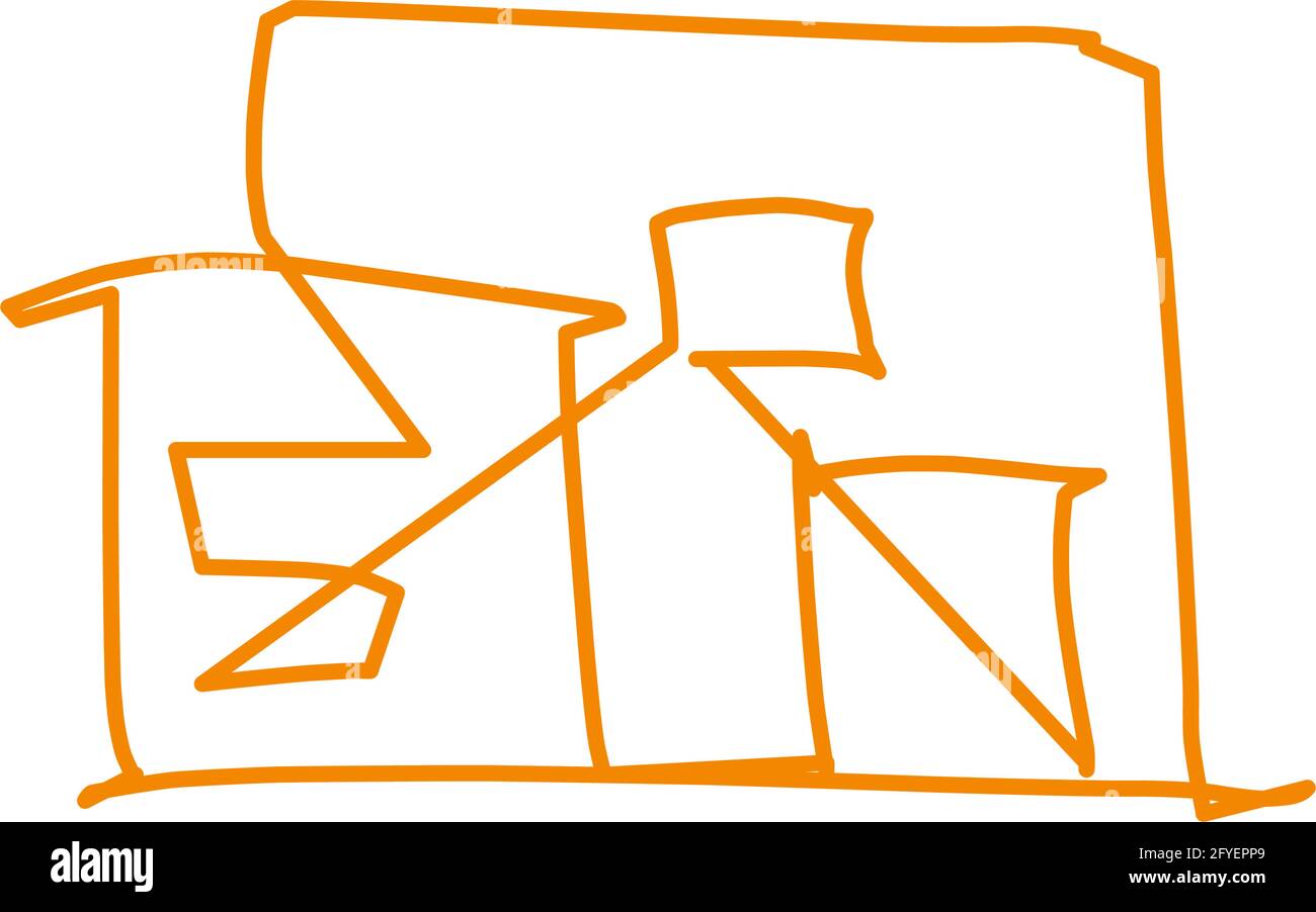 One line drawing scribble Stock Vector Images - Alamy