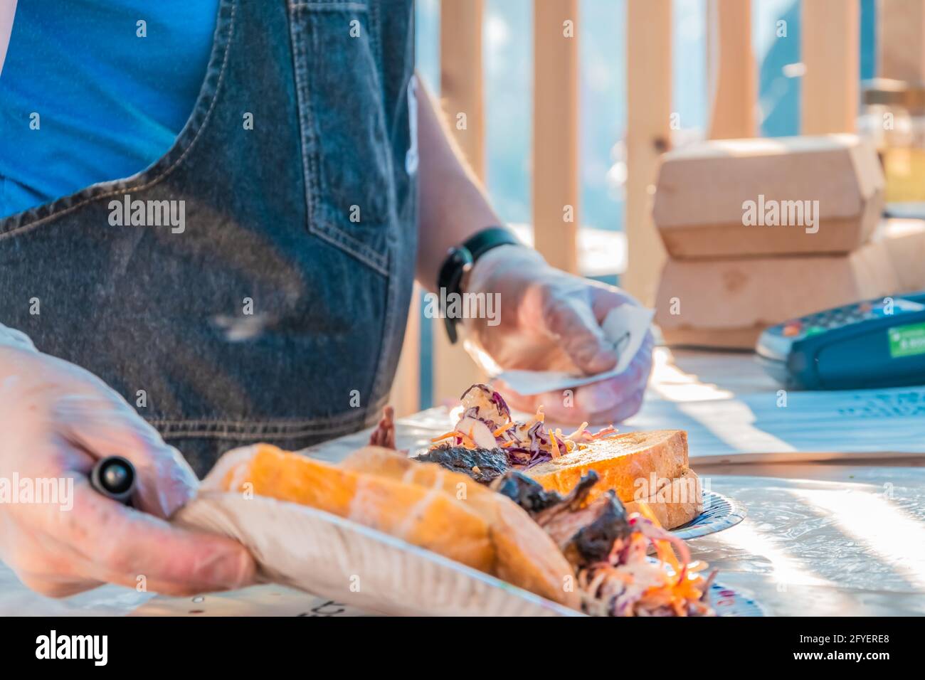 Hot dog counter hi-res stock photography and images - Alamy