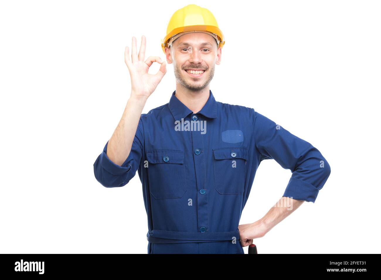 Horizontal medium portrait of modern handsome young adult Caucasian ...