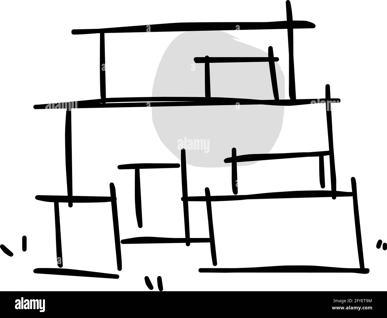 House icon of rough line art in hand drawn style, point, black 28 Stock ...