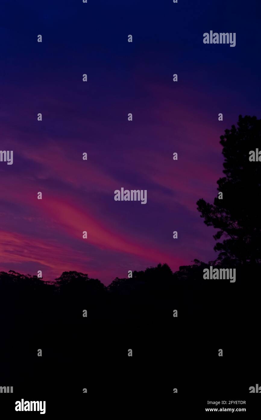 Australian Blue Mountains Sunset Stock Photo - Alamy
