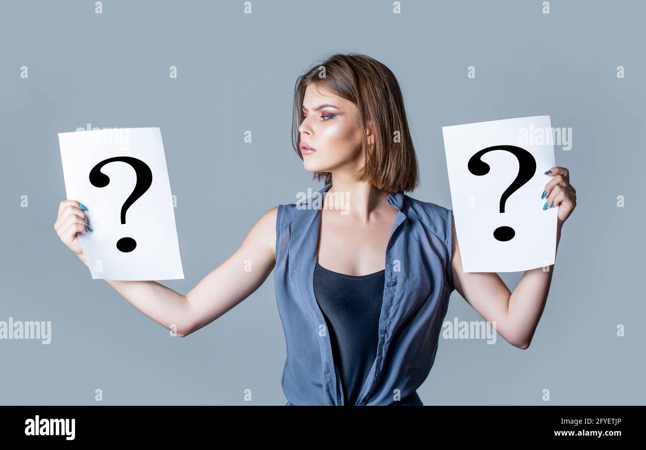 Question mark, symbol. Concept - challenging issue, looking for the ...
