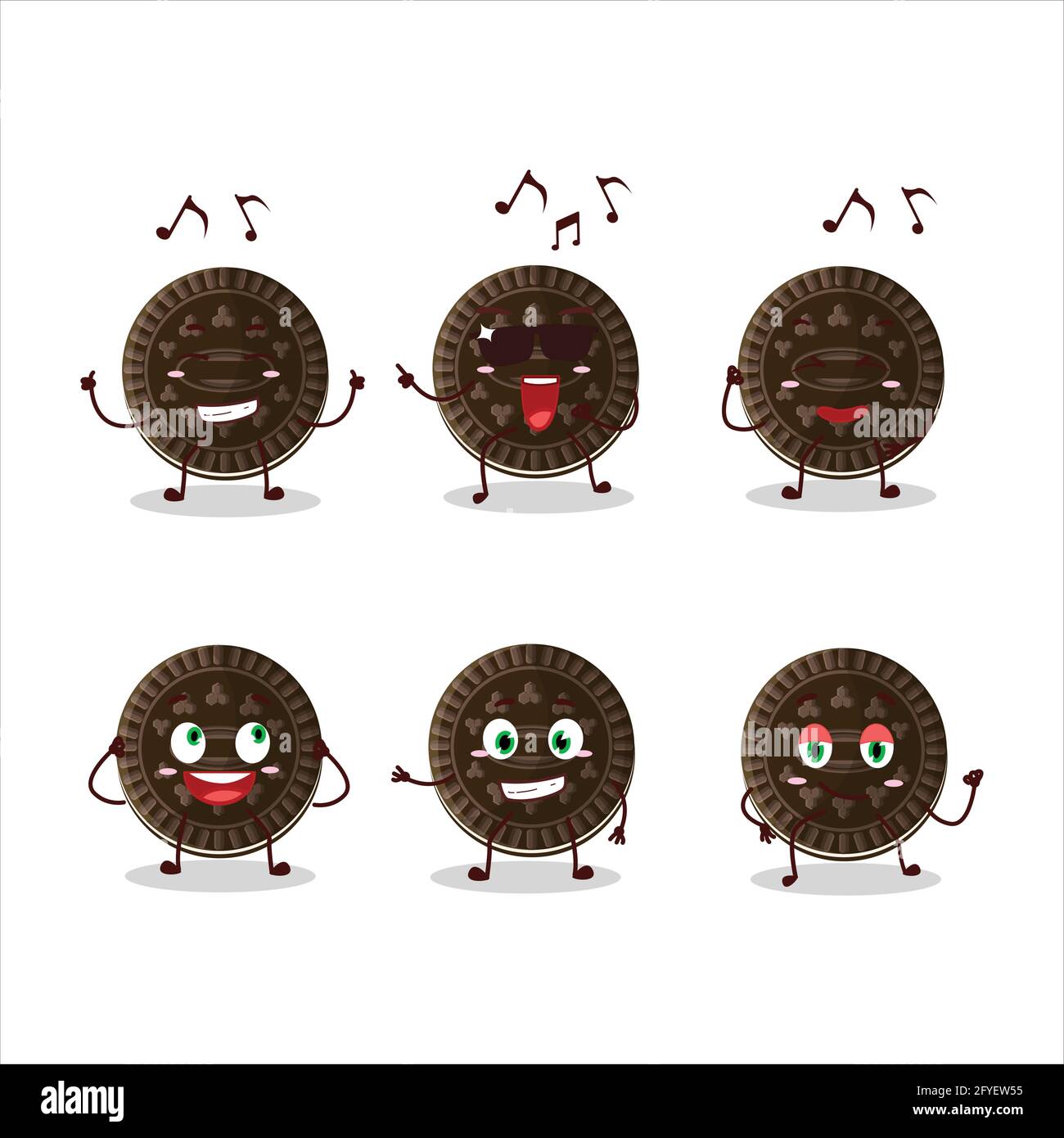 An image of chocolate biscuit Dancer cartoon character enjoying the ...