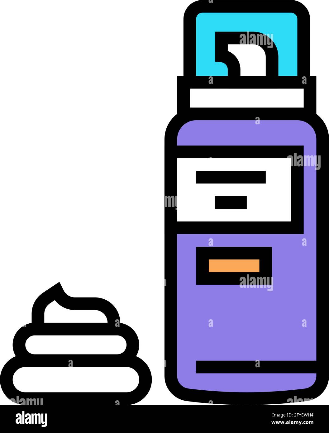 Foam shave color icon Cut Out Stock Images & Pictures - Alamy